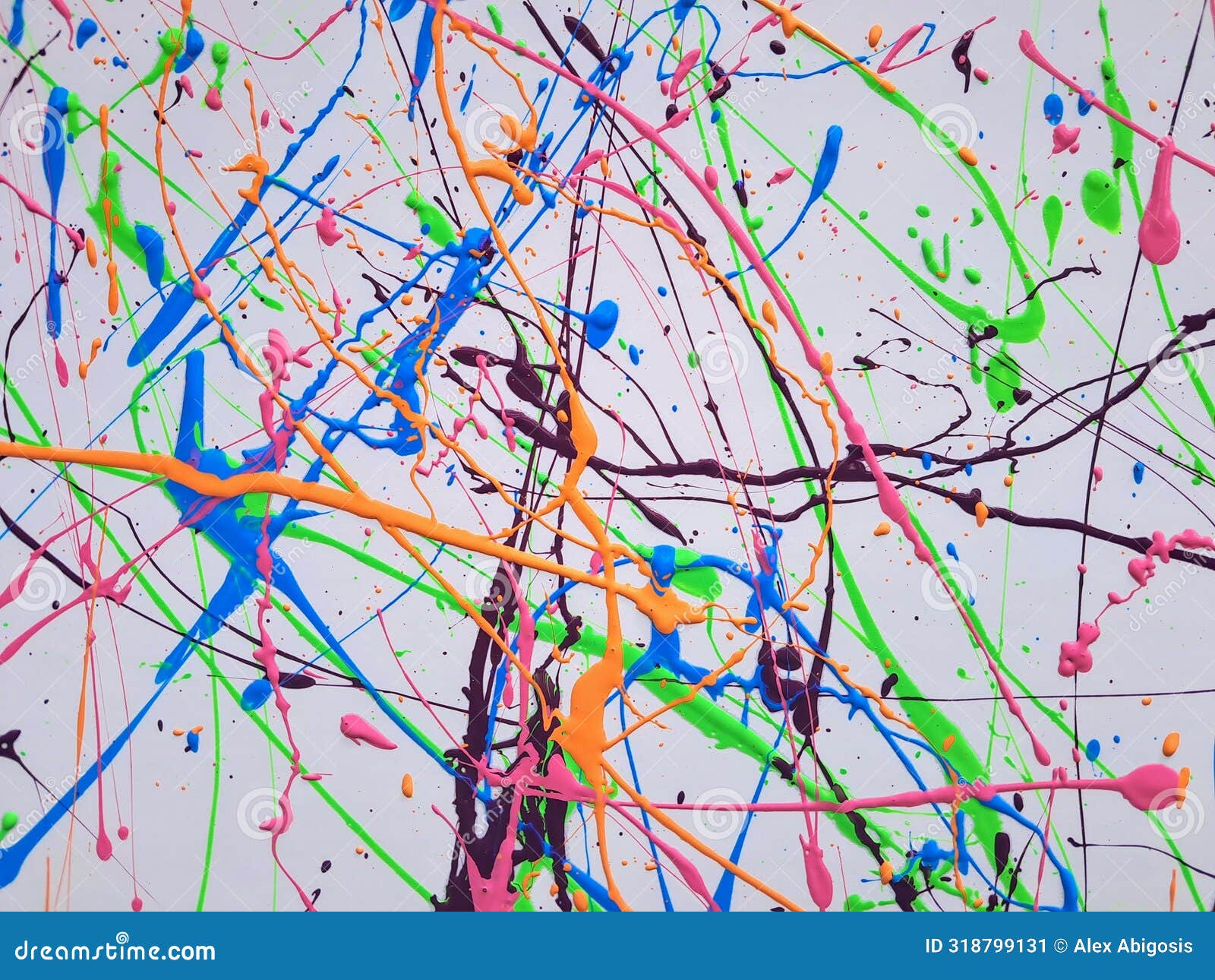 Colorful Paint Splatter Background Stock Image - Image of bright ...