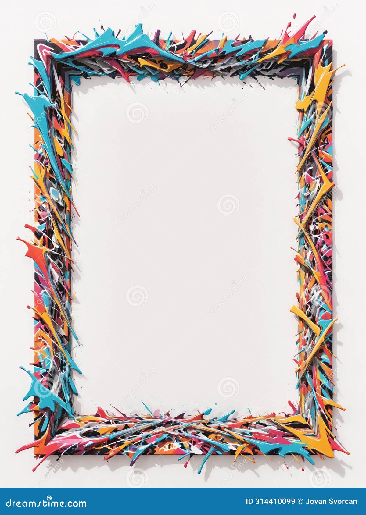 Colorful Paint Splatter Frame Stock Illustration - Illustration of tale ...
