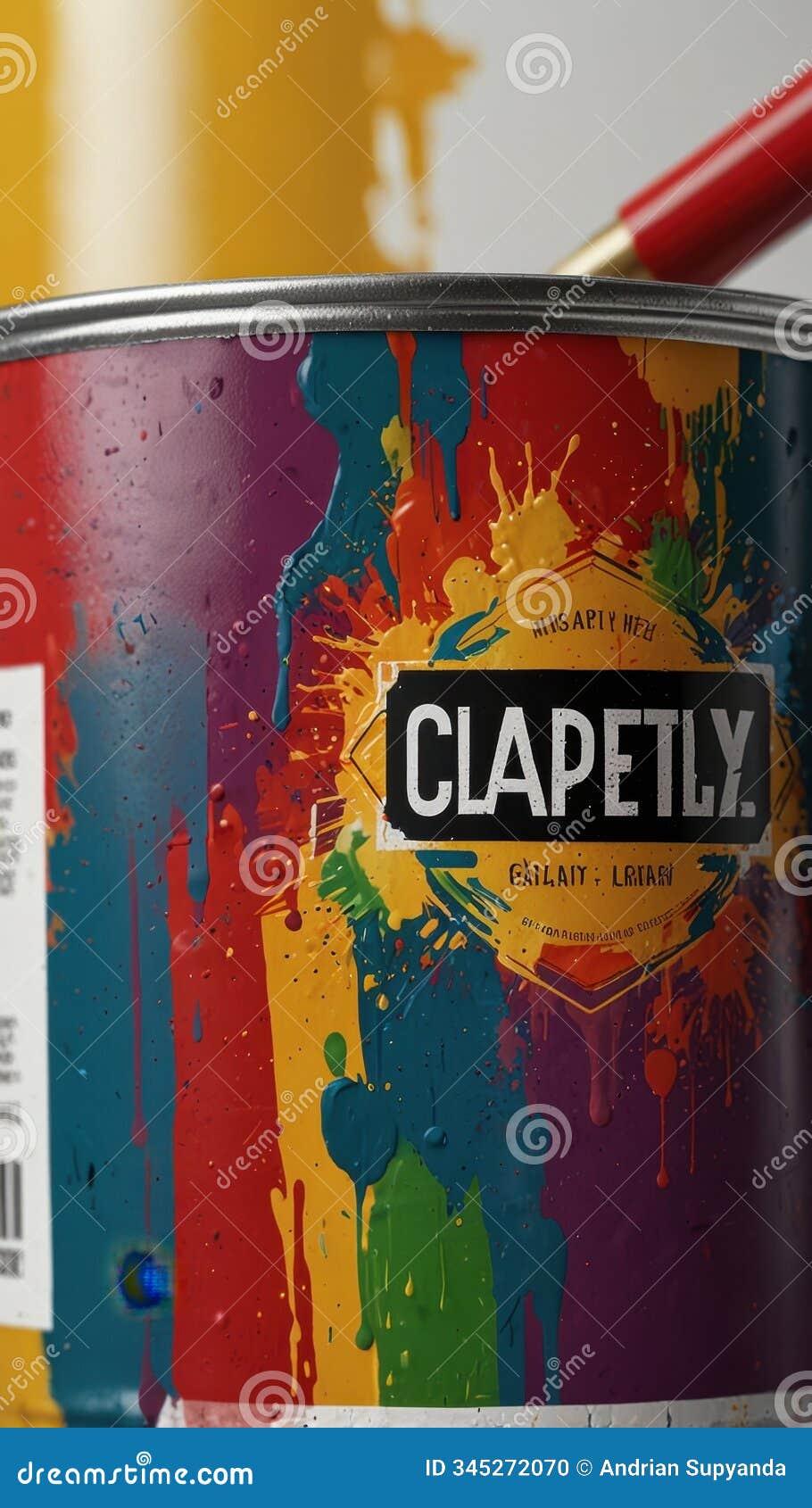 Colorful Paint Splatter, a Vibrant Canvas Stock Illustration ...