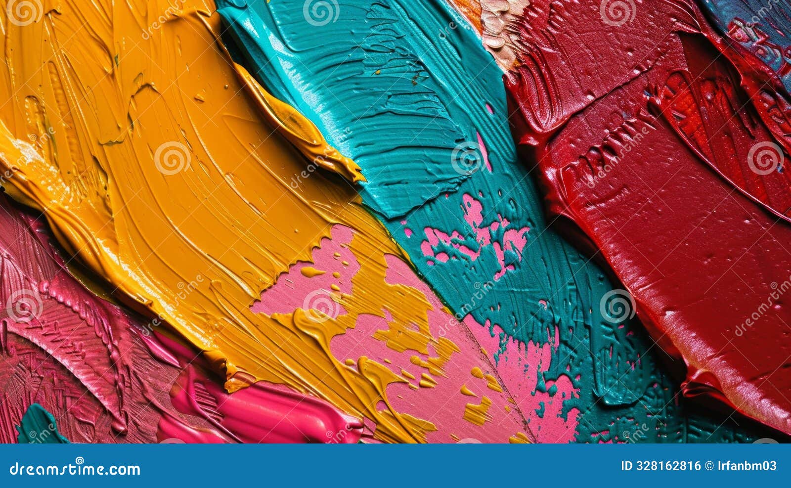 Colorful Paint Splatters on Canvas. Modern Art Design Stock Photo ...