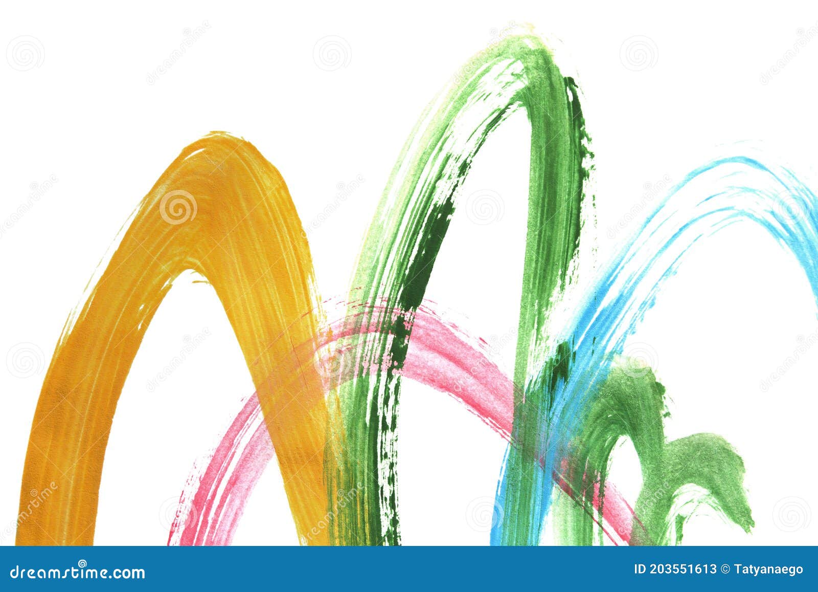 Colorful paint strokes stock image. Image of gouache - 203551613