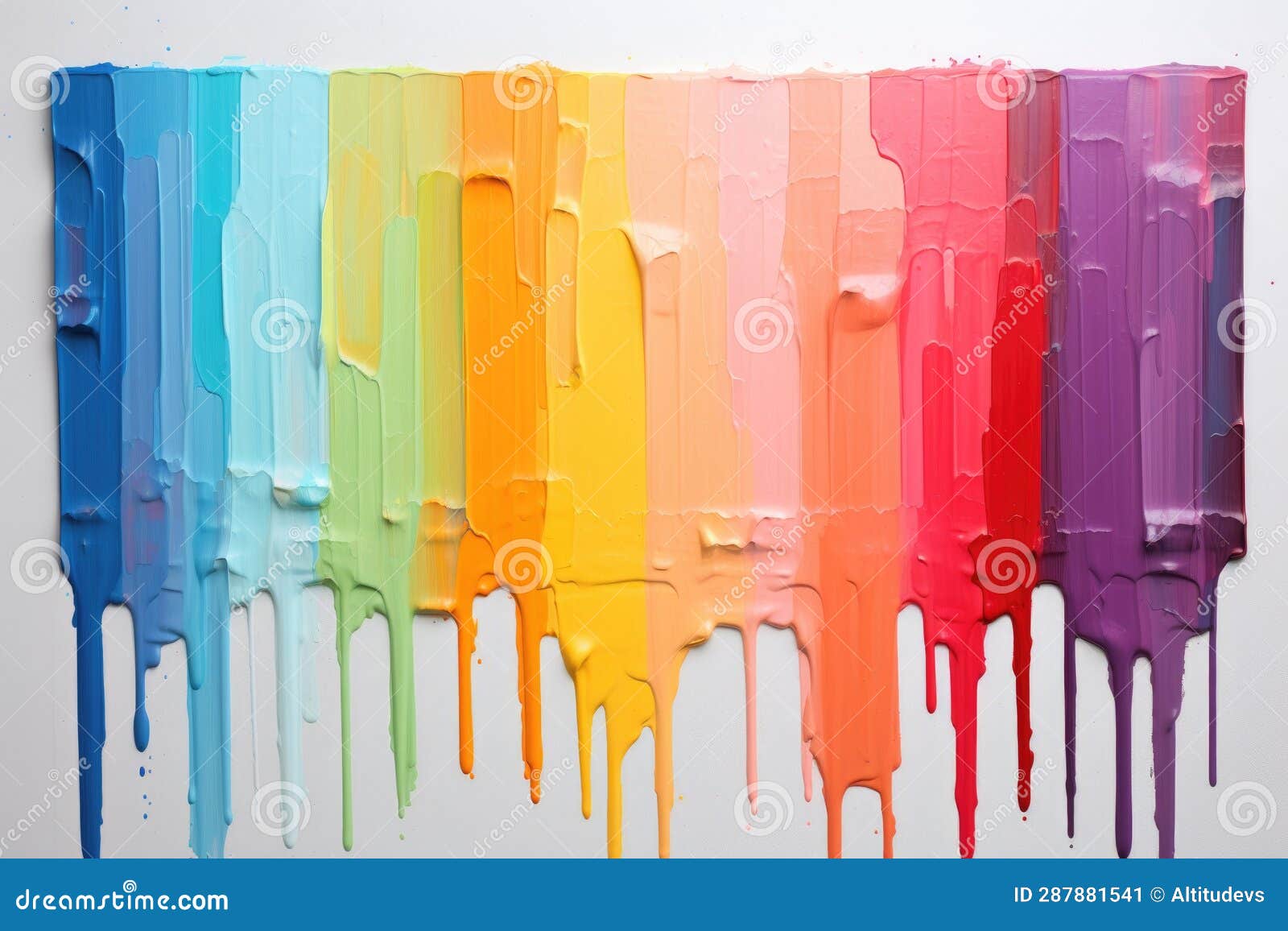 Colorful Paint Swatches on White Wall Stock Illustration - Illustration ...