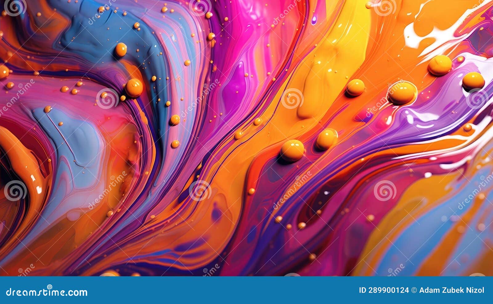 A colorful paint swirls stock illustration. Illustration of vibrant ...