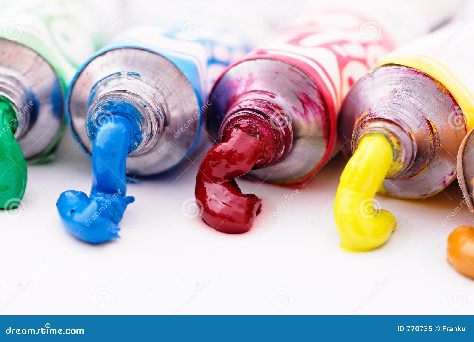 Colorful paint tubes stock image. Image of design, blue - 770735
