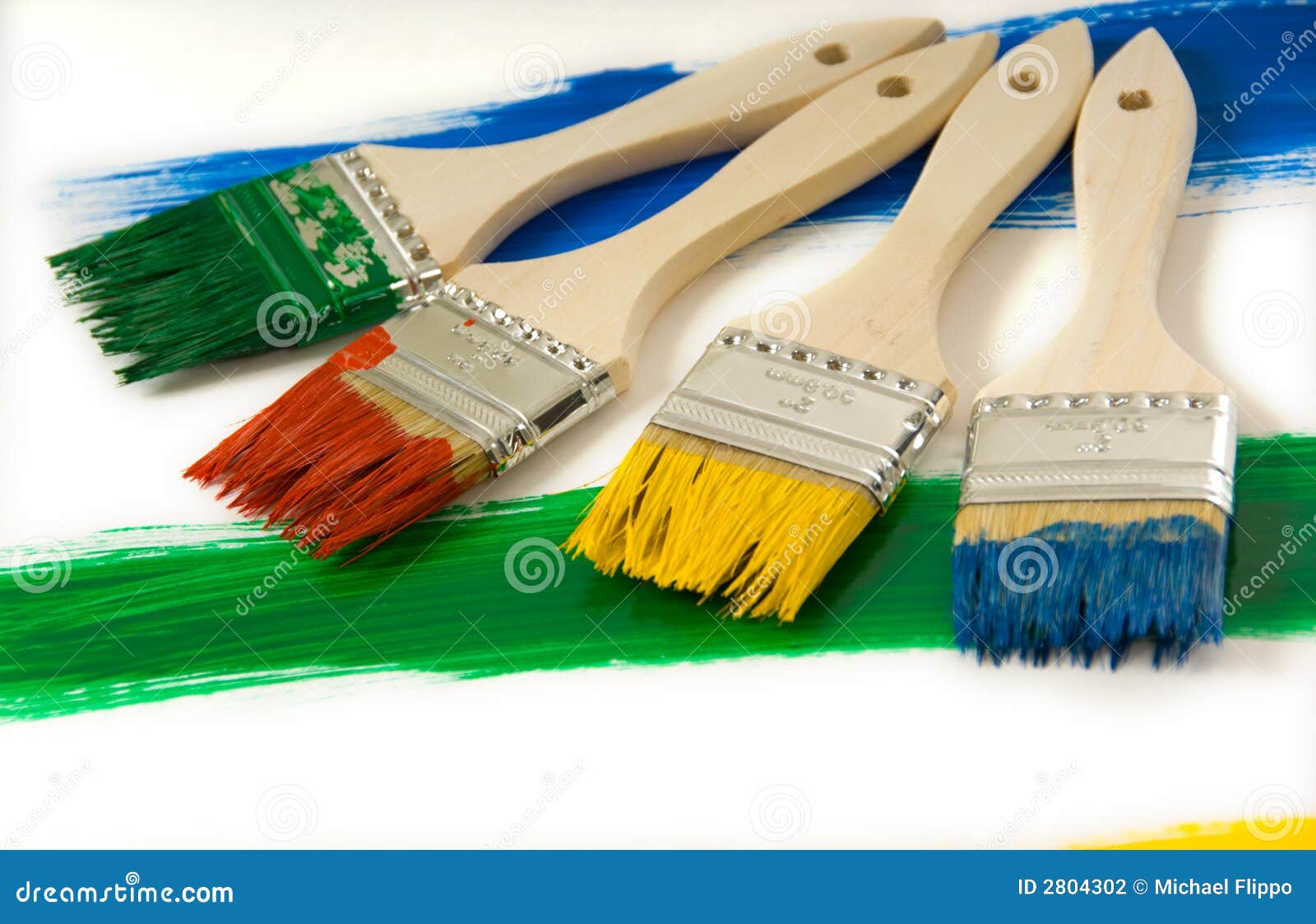 Colorful paintbrushes stock photo. Image of instrument - 2804302