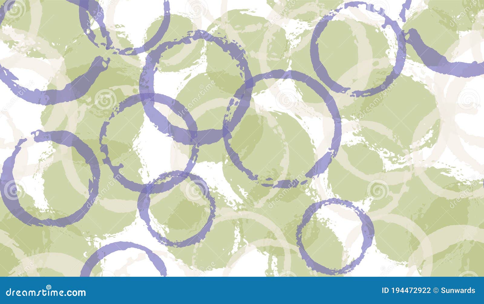 Colorful Painted Circles Geometry Fabric Print. Circular Blob ...