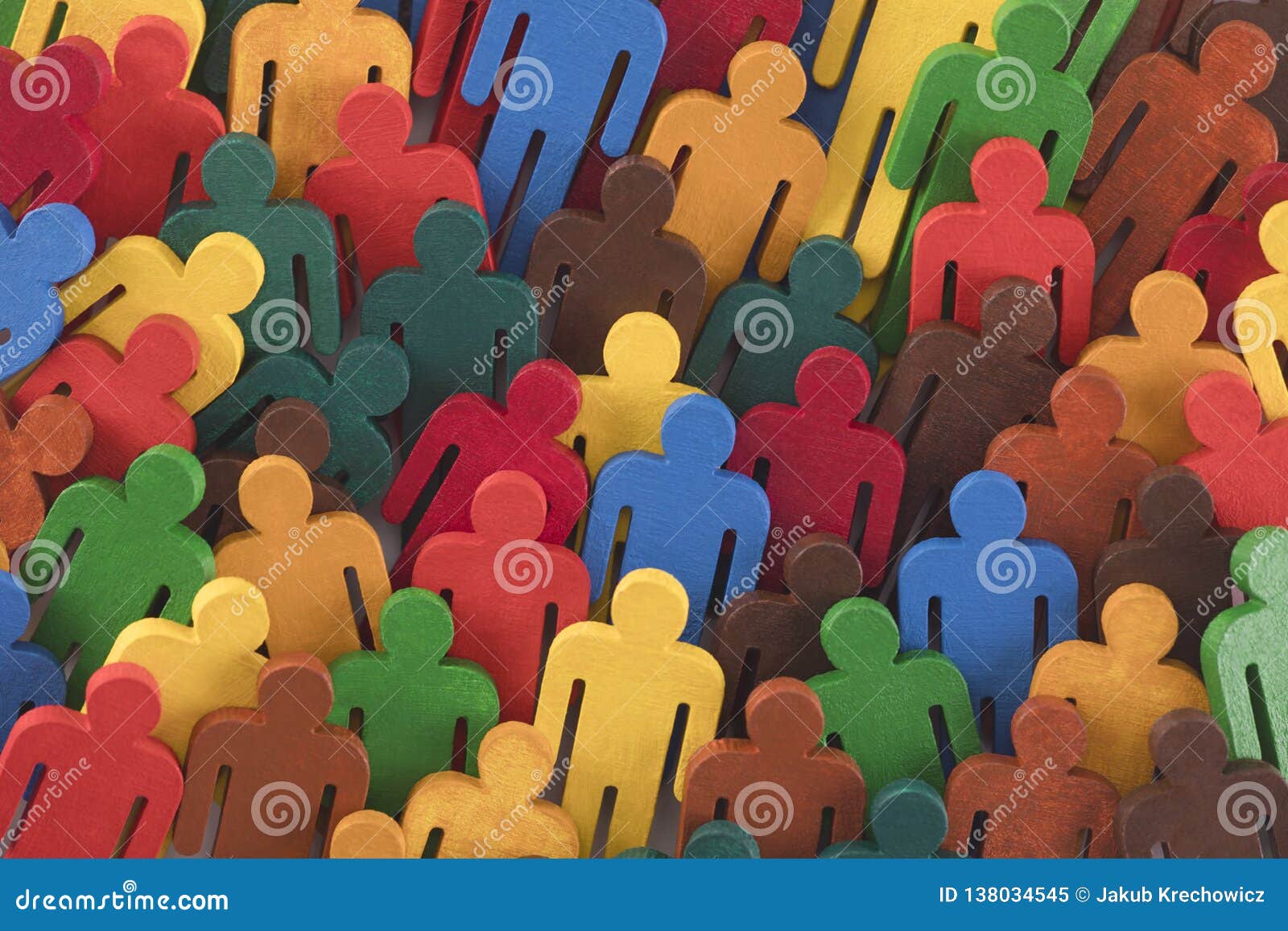 Colorful Group of People Figures Stock Image - Image of friendship ...