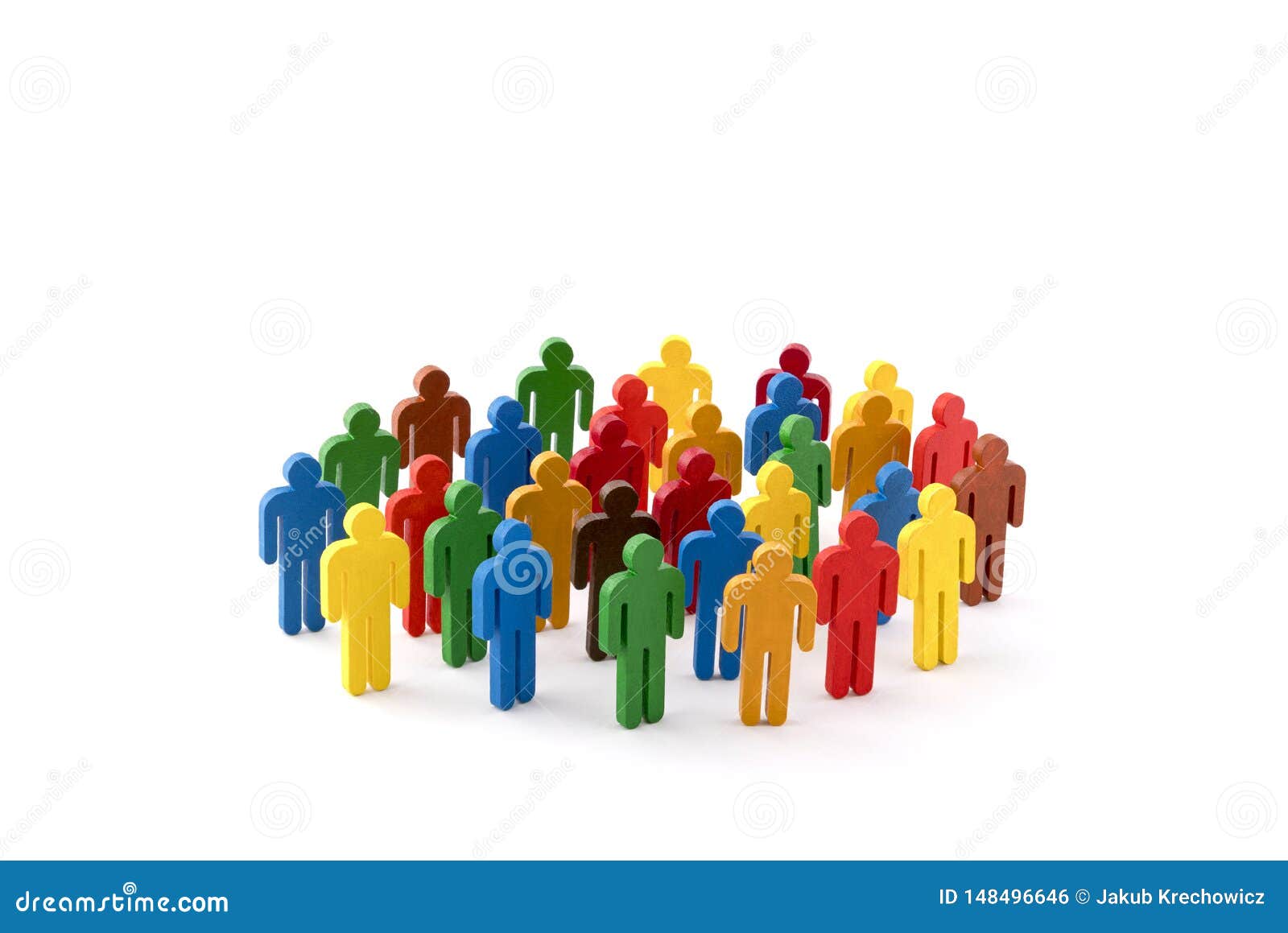 Colorful Painted Group of People Figures Stock Photo - Image of emigres ...