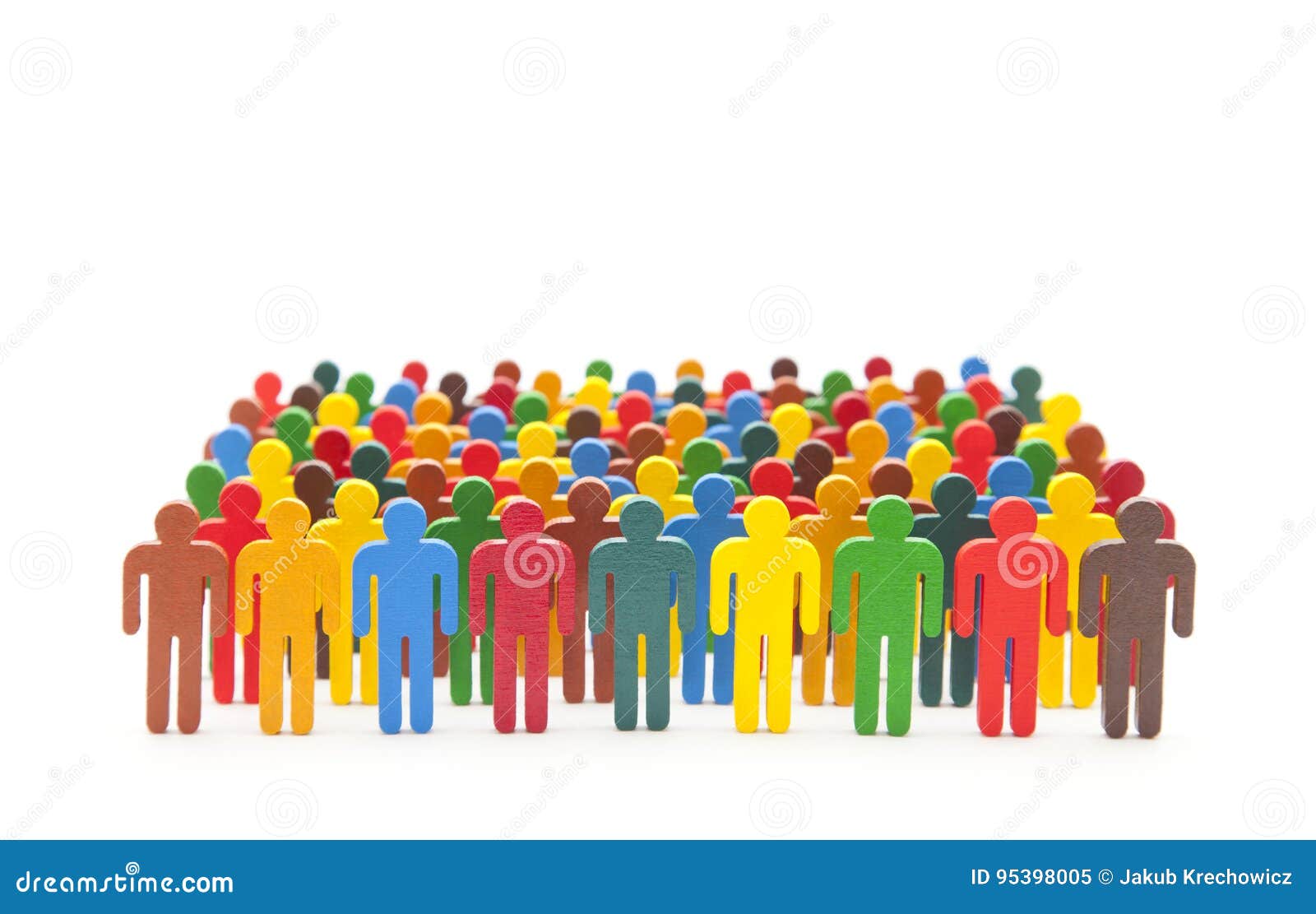 Colorful Painted Group of People Figures Stock Image - Image of ...