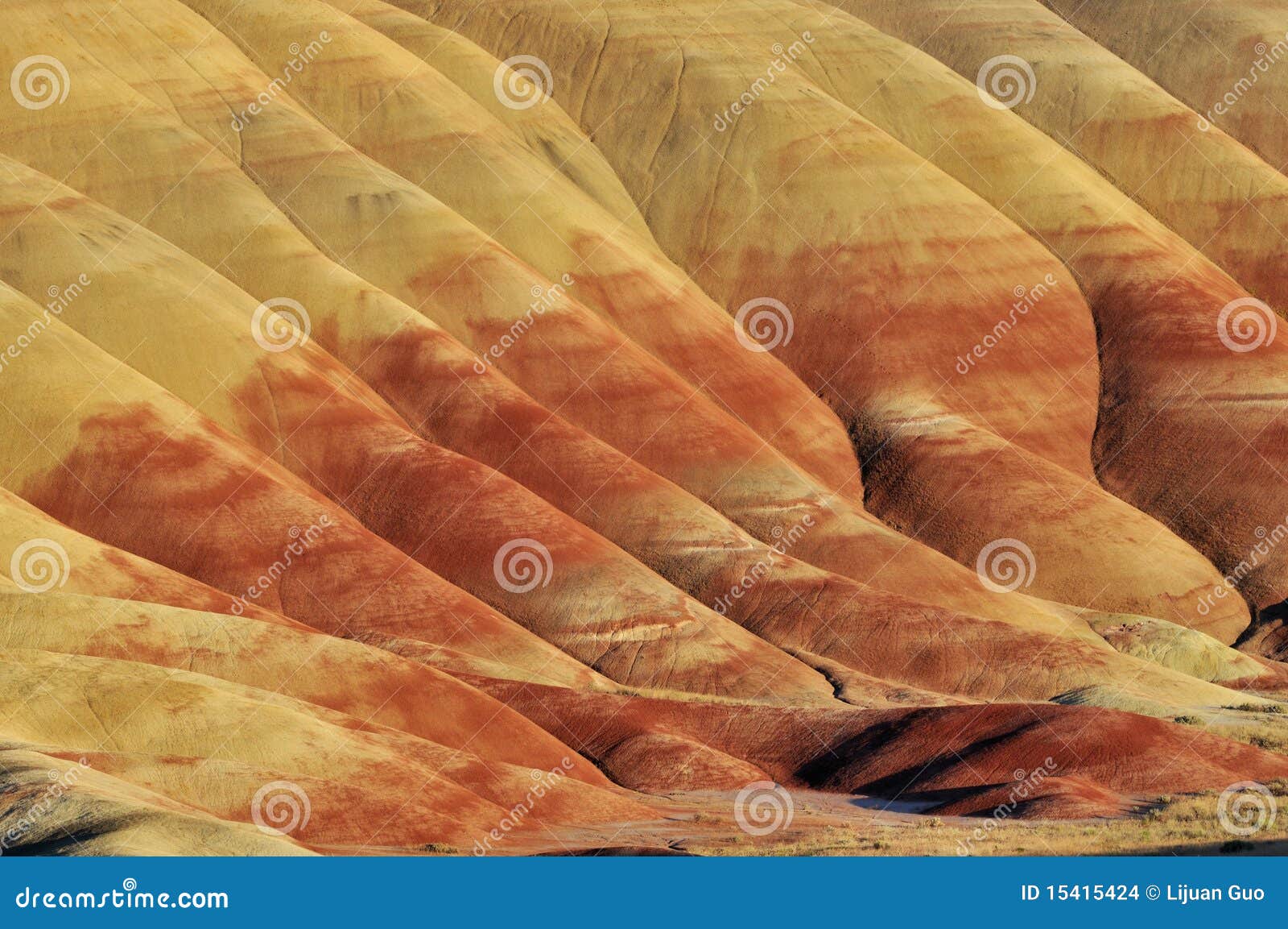Colorful Painted Hills and Layers of Soil, Oregon Stock Photo - Image ...