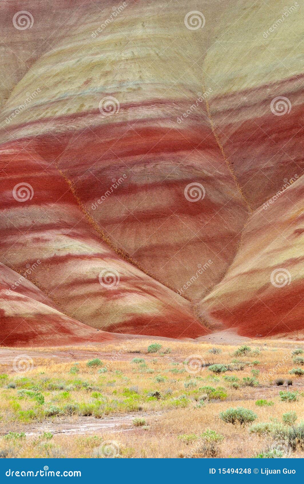 Colorful Painted Hills and Layers of Soil, Oregon Stock Photo - Image ...