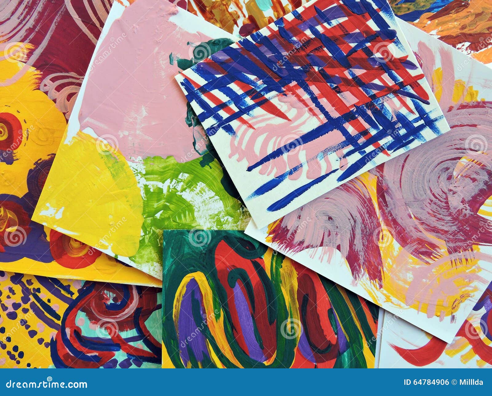 Colorful Painted Paper Pieces Stock Photo - Image of artistic, suitable ...