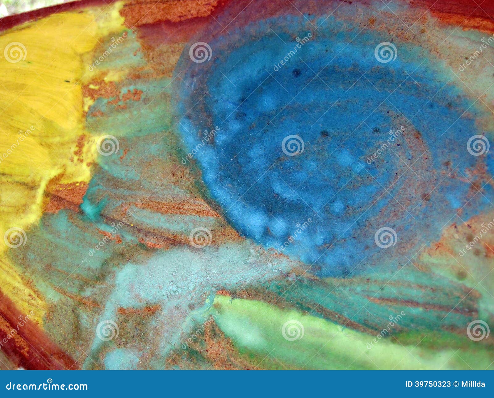 Colorful Painted Wall Abstract Stock Image - Image of colorful ...