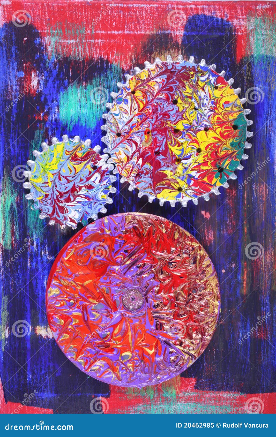 Colorful painted wheels stock image. Image of drawing - 20462985