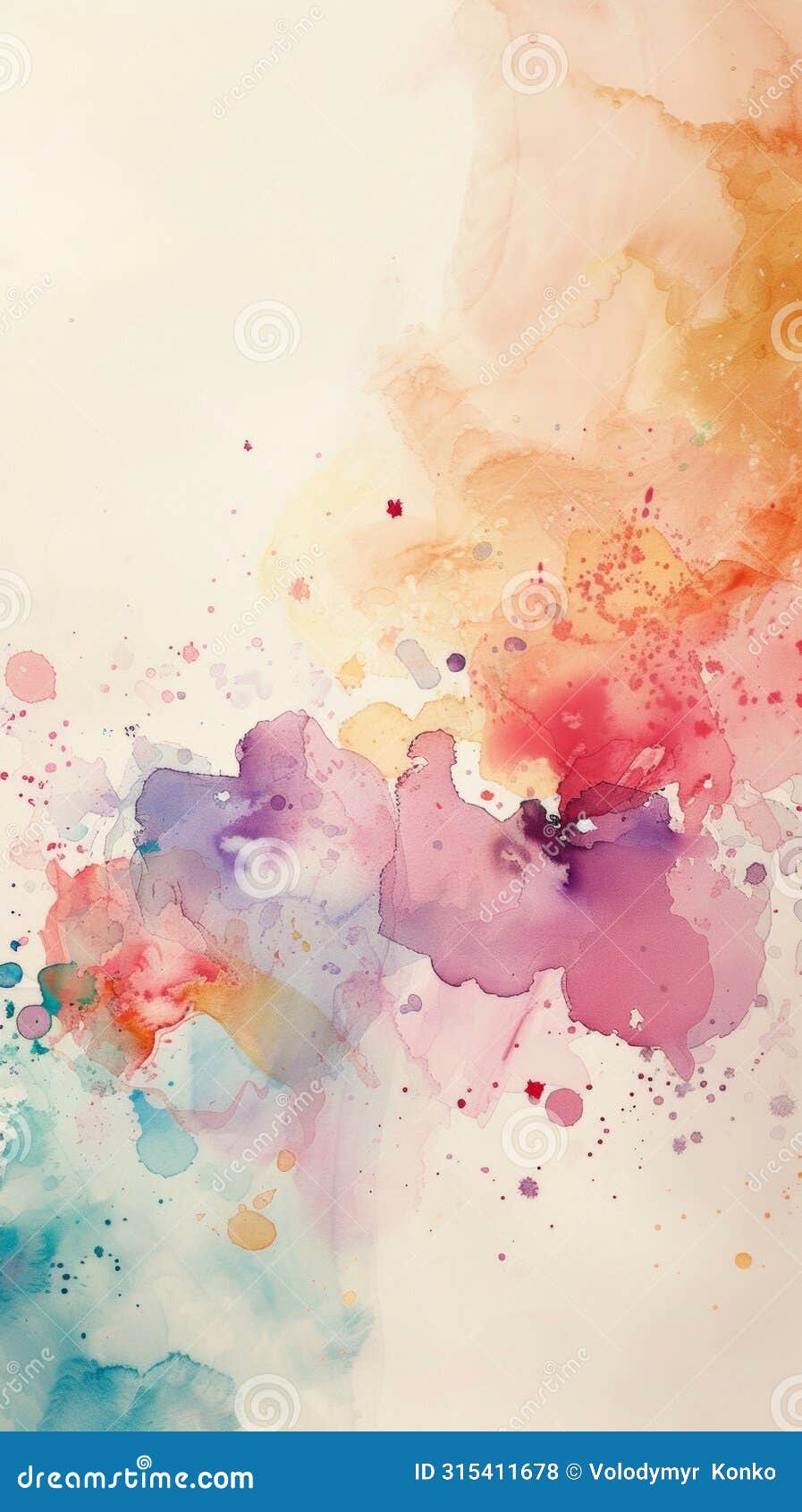 Colorful Painting Overflowing with Various Hues Stock Photo - Image of ...
