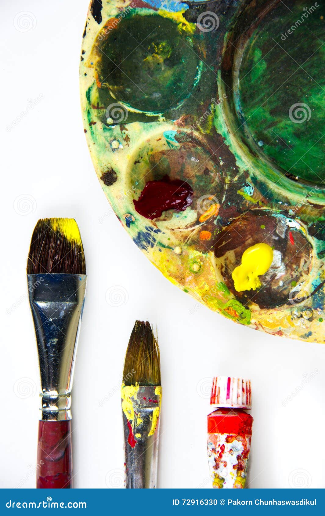 Painting Art Tools Palette Icon Set Flat Vector Illustration Details ...