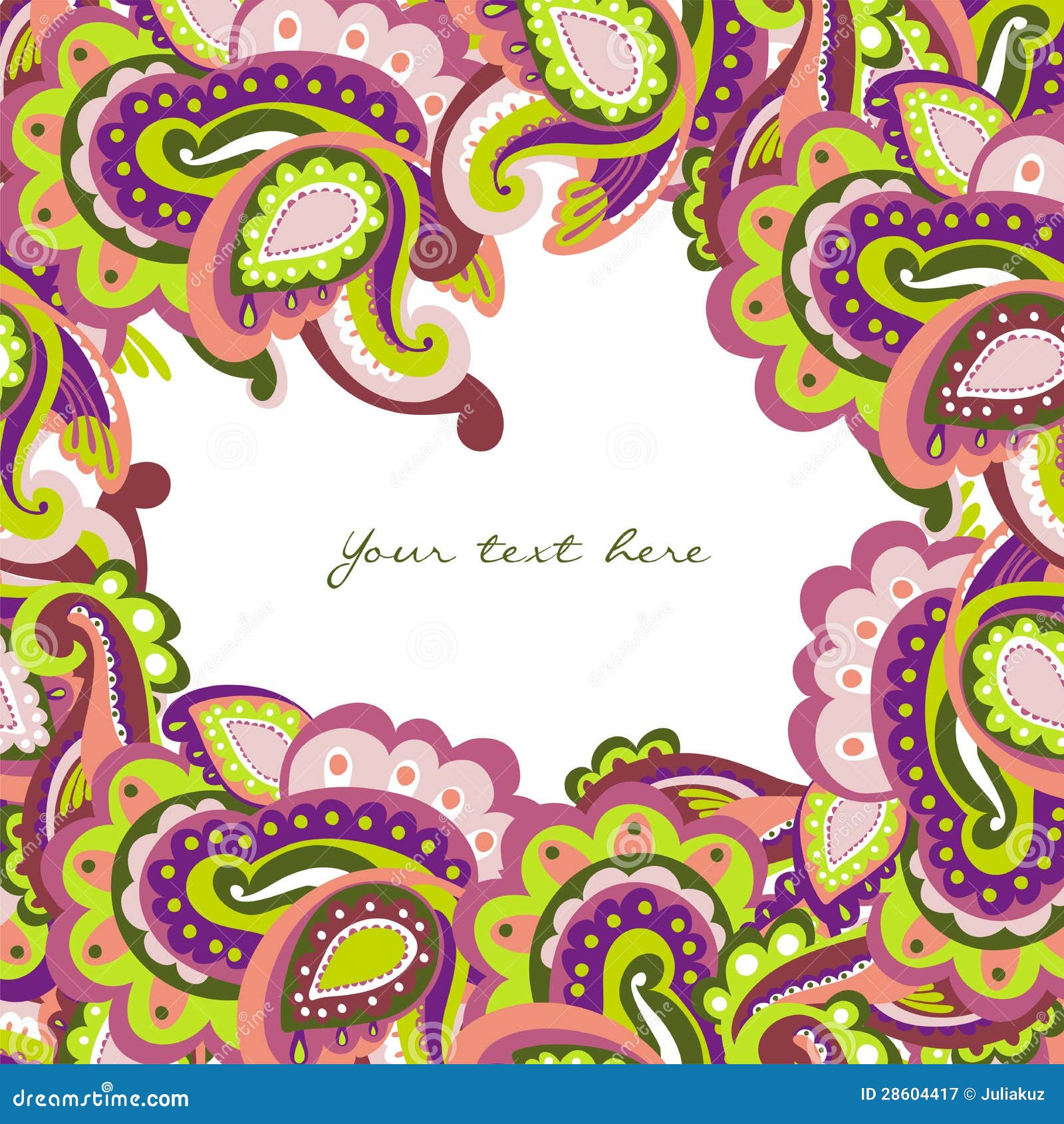 Paisley In The Frame. Laser Cutting. Craft Paper For Decoration ...