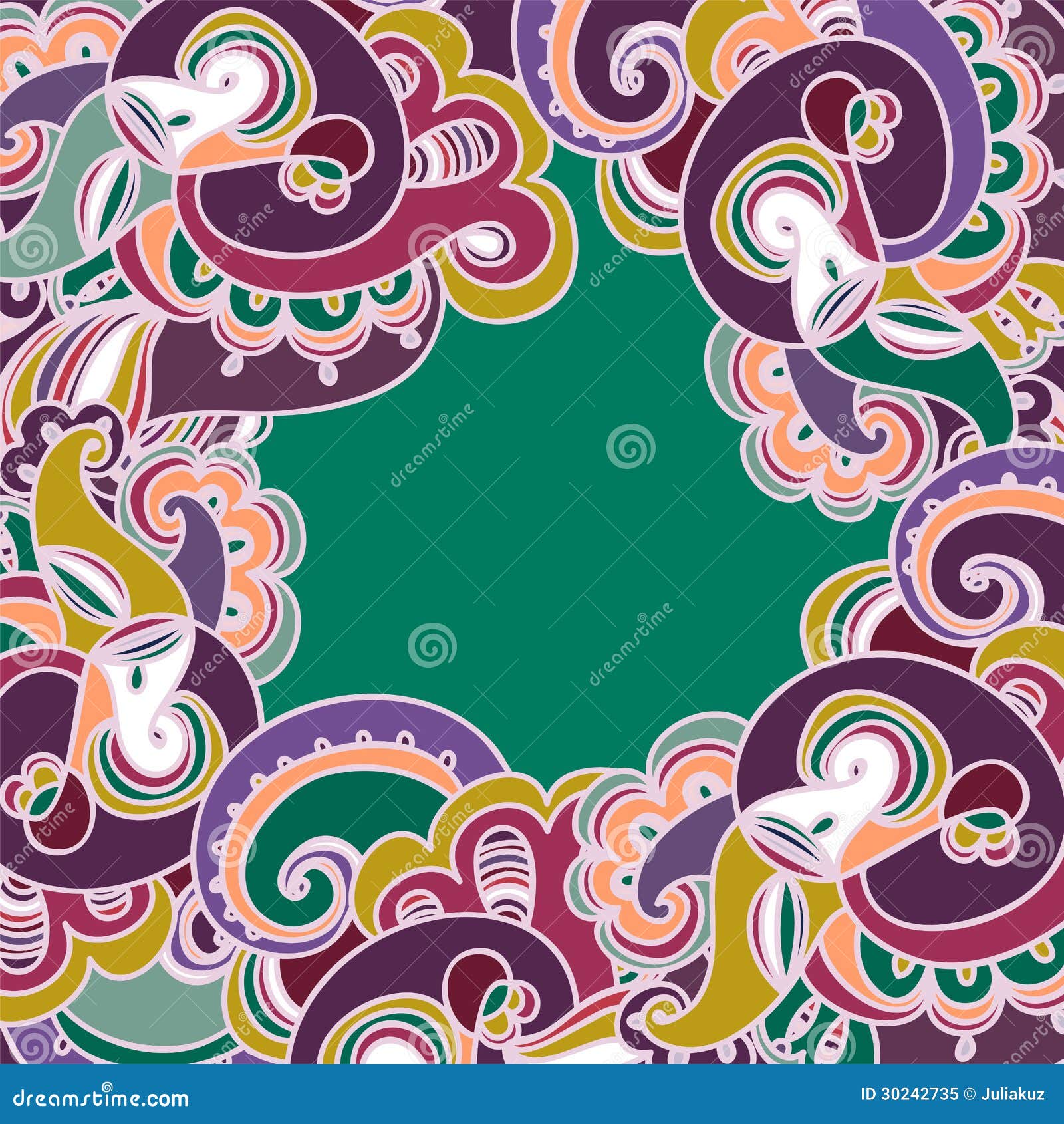 Paisley In The Frame. Laser Cutting. Craft Paper For Decoration ...