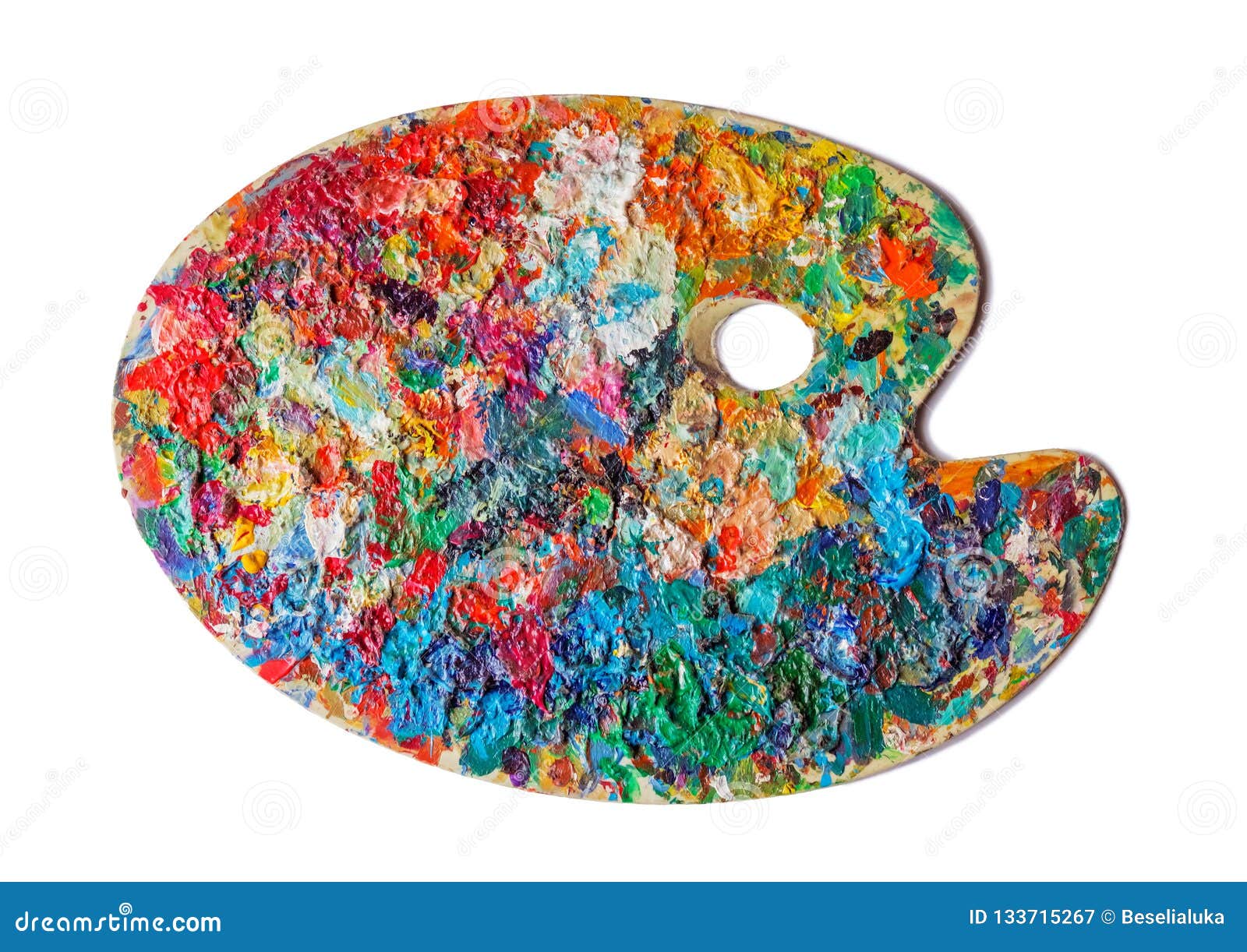 Colorful Palette on a White Background Stock Image - Image of design ...