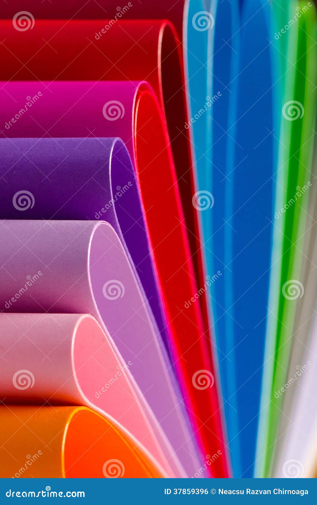 Colorful paper stock photo. Image of card, bright, curl - 37859396