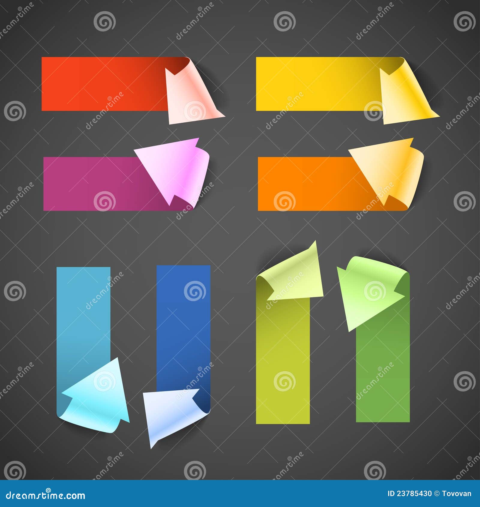 Colorful Paper Arrow Banners Stock Vector - Illustration of culture ...