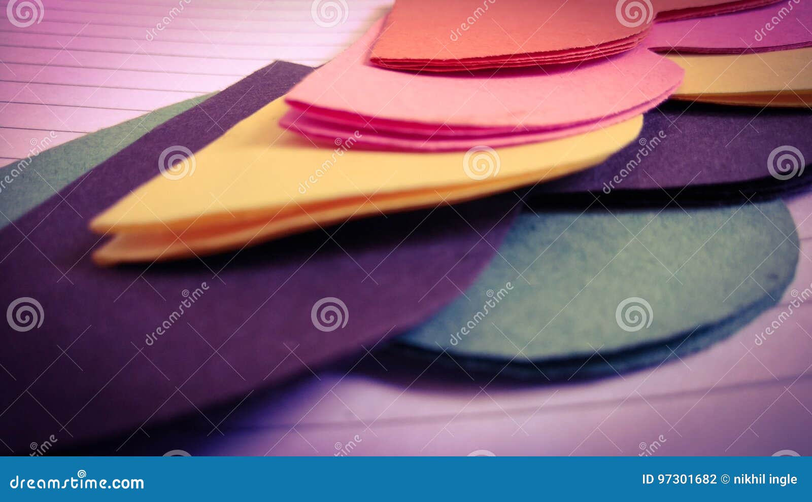 Colorful Paper Art and Craft Background Stock Photo - Image of blue ...