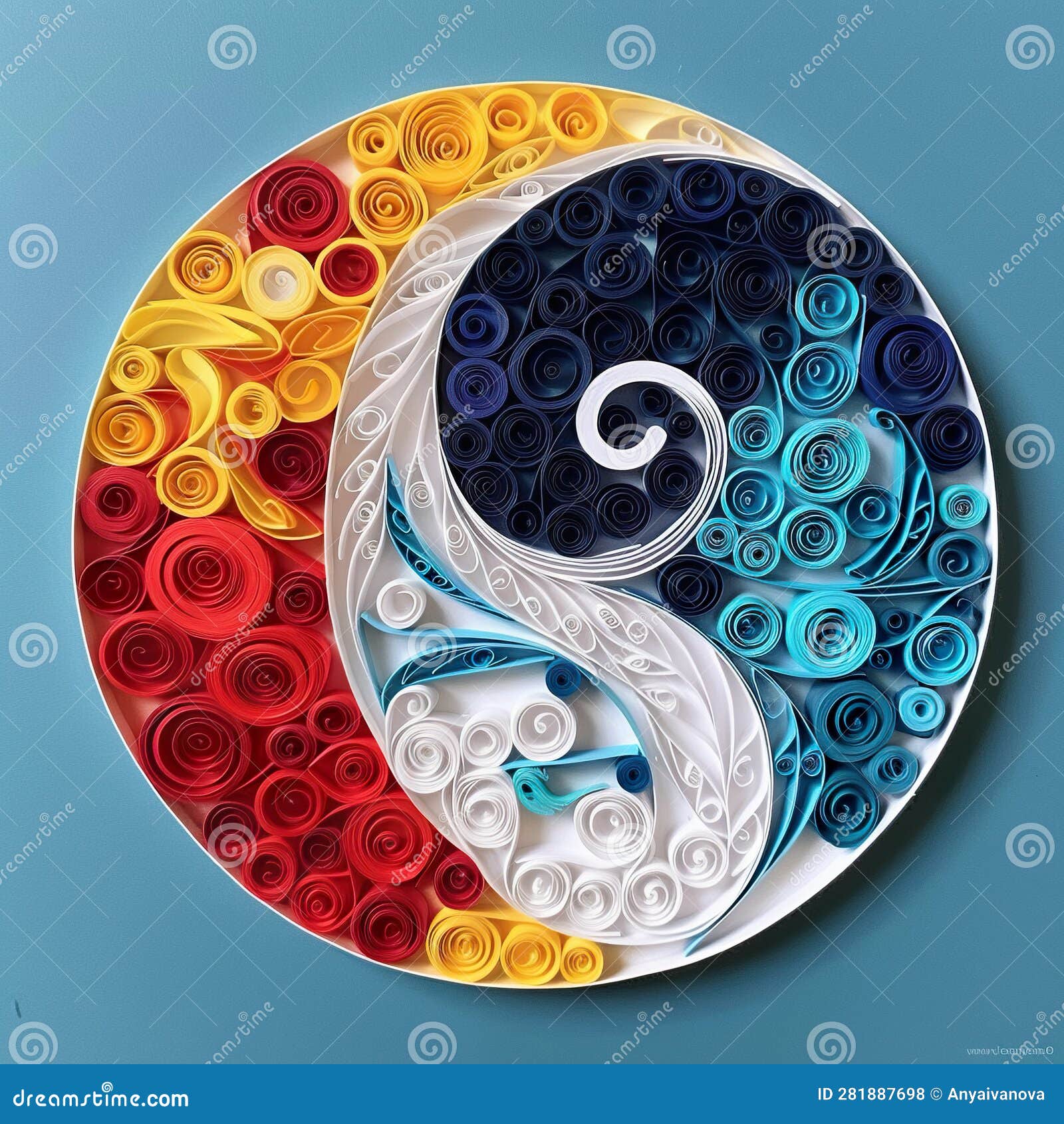 A Colorful Paper Art of a Yin Yin Yin Yin Yin Yin Yin Yin Yin Yin Yin ...