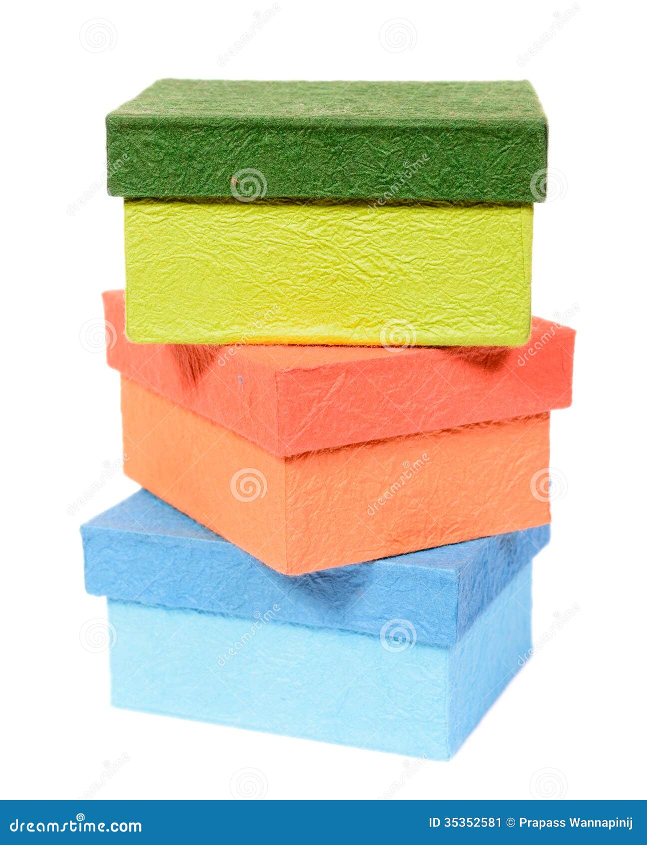Colorful Paper Box Isolated Stock Image - Image of xmas, birthday: 35352581