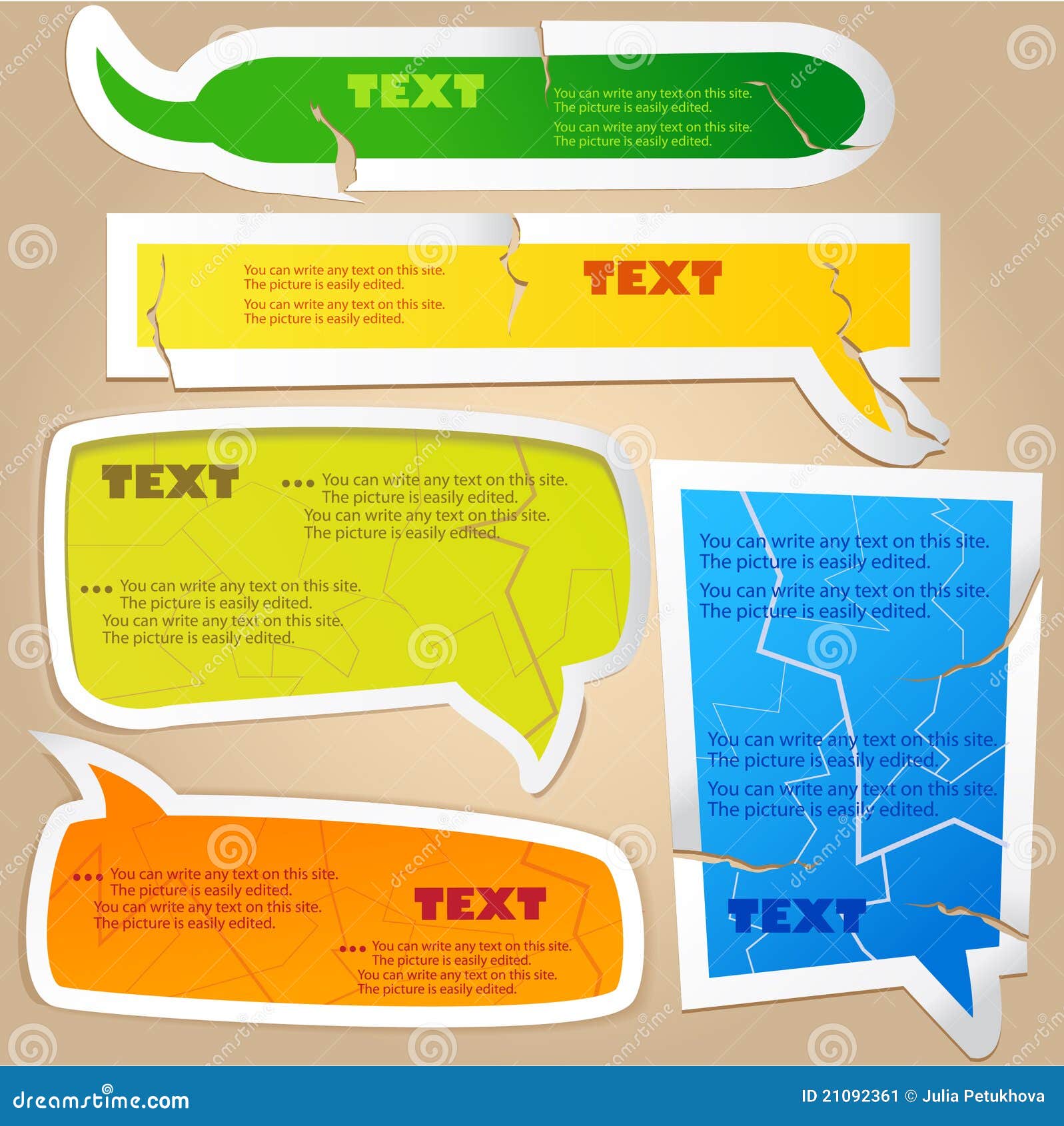 Colorful paper bubble stock vector. Illustration of orange - 21092361