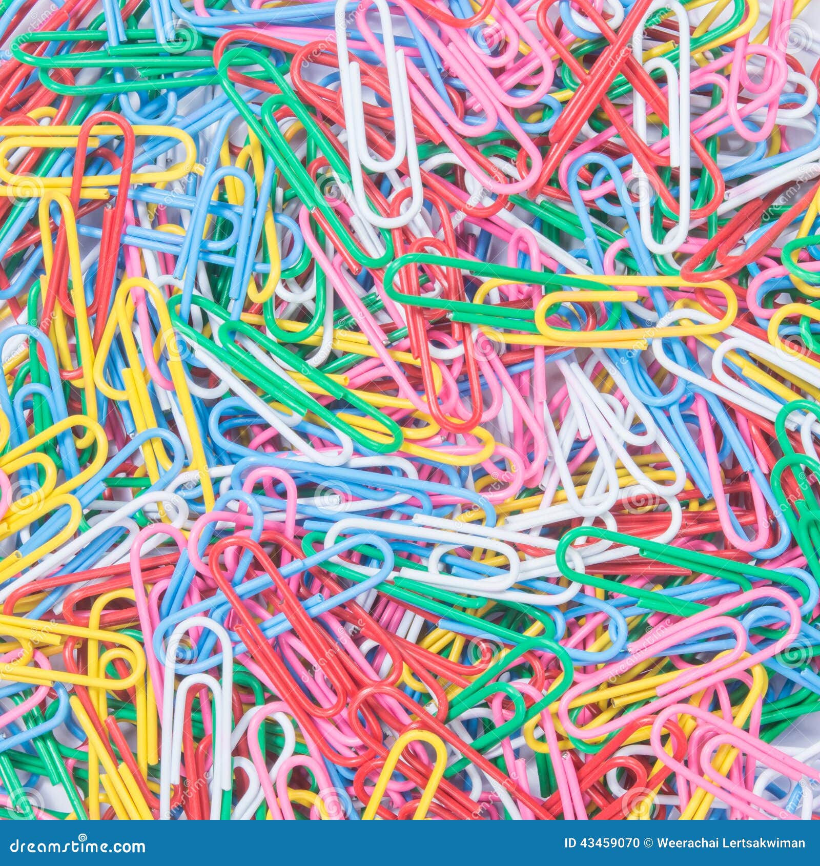 Colorful paper clip stock photo. Image of background - 43459070