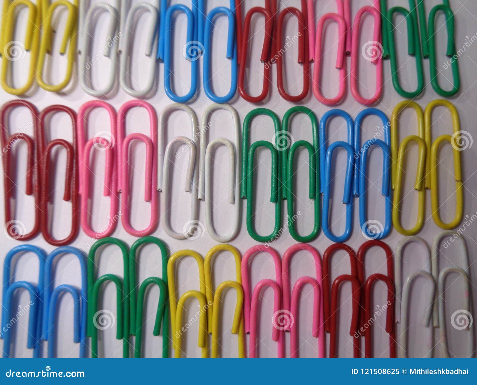Colorful Paper Clip with Different Color Stock Image - Image of paper ...