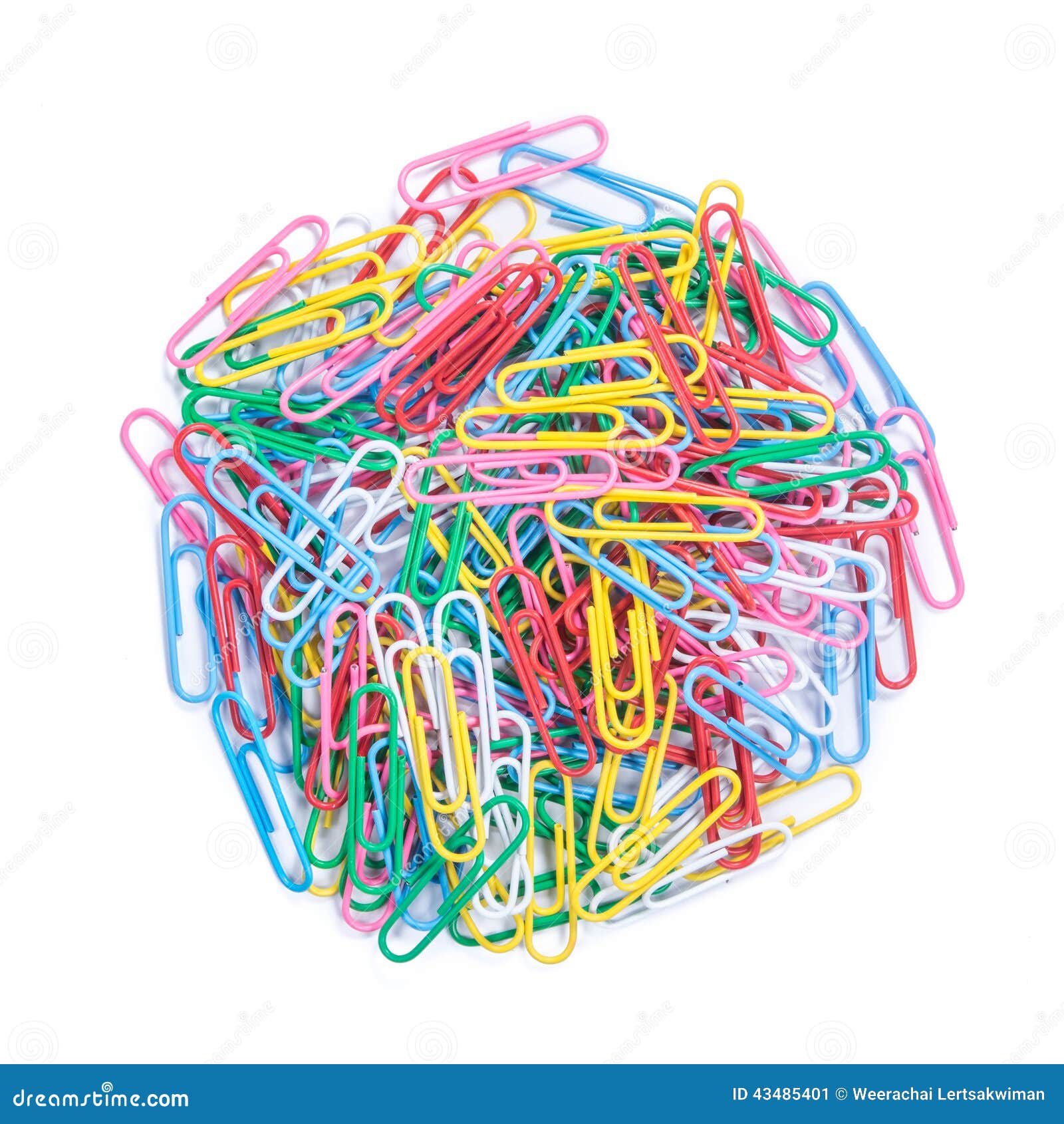 Colorful paper clip stock image. Image of business, fastener - 43485401