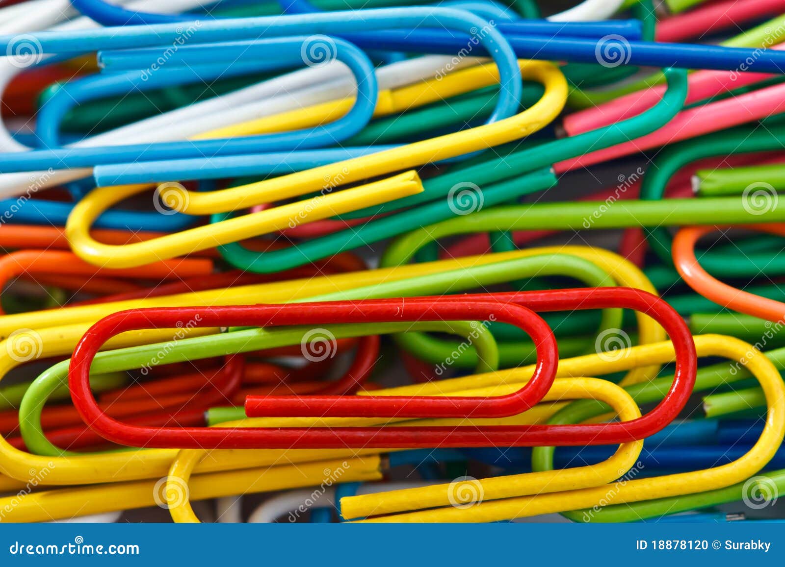 Colorful paper clips stock photo. Image of group, close - 18878120