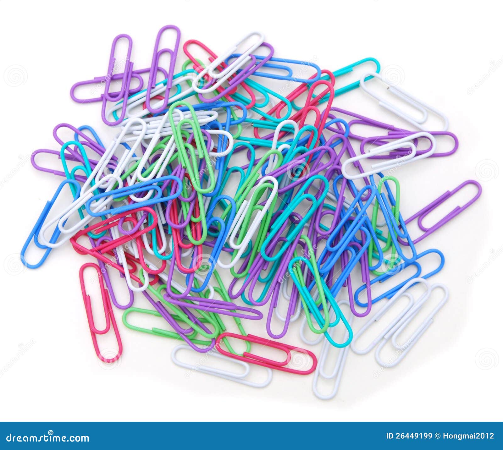 Colorful paper clips stock image. Image of metal, colorful - 26449199