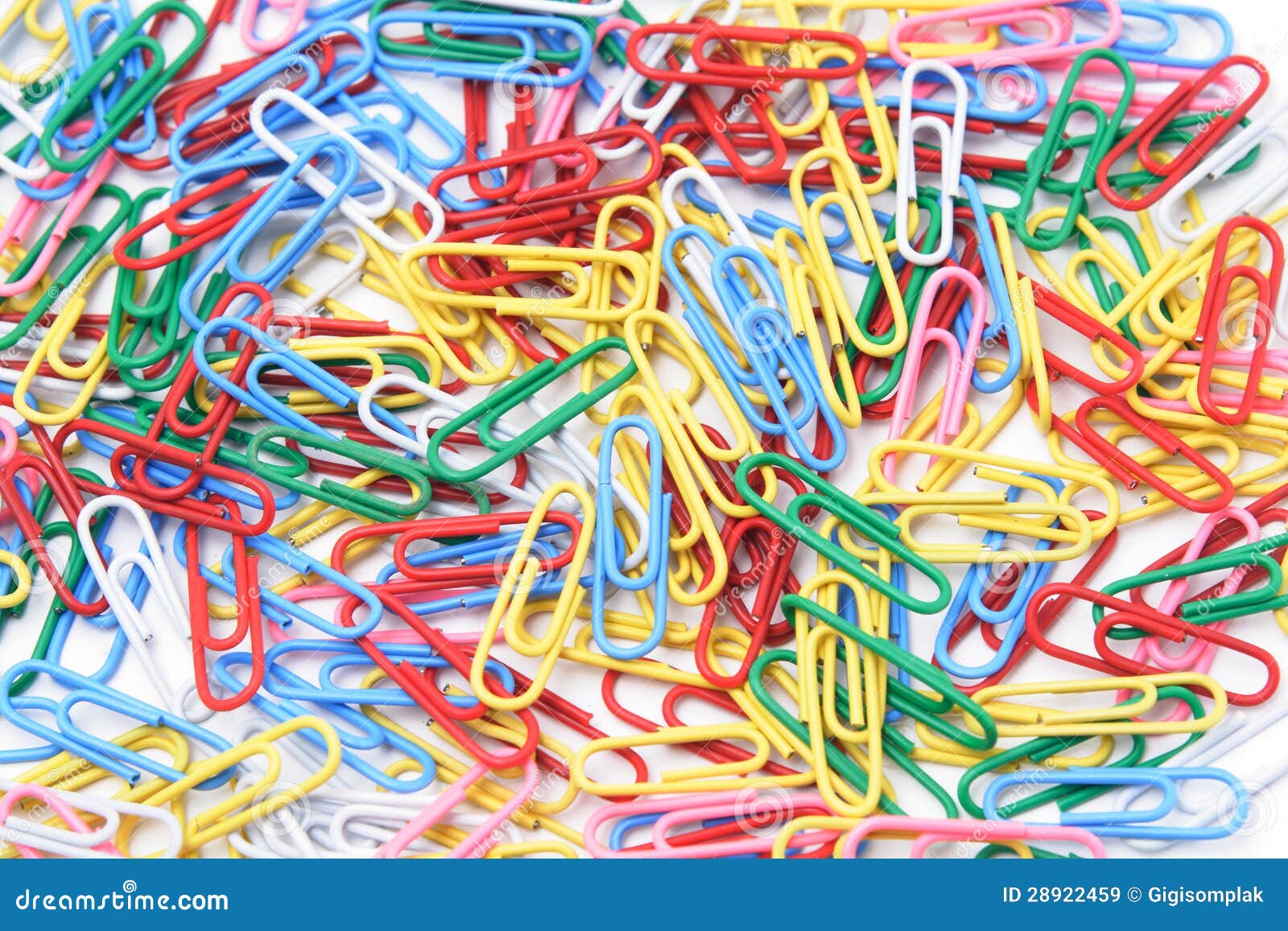 Colorful paper clips stock image. Image of background - 28922459