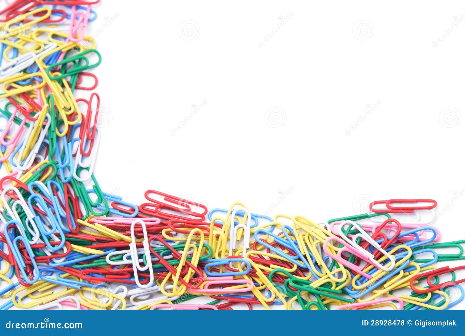 Colorful paper clips stock photo. Image of design, paper - 28928478
