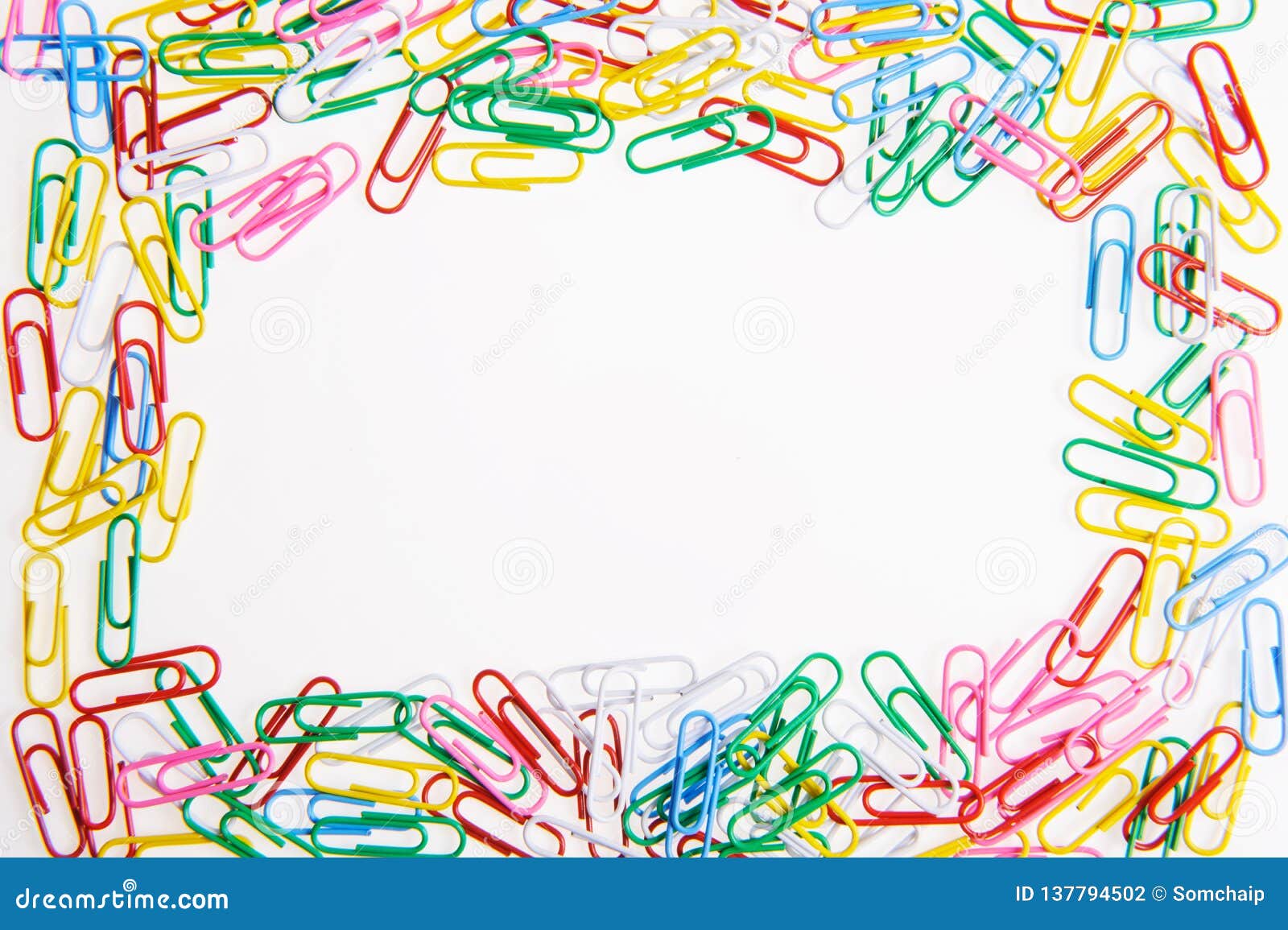 Colorful Paper Clips As Background Stock Photo - Image of attachment ...