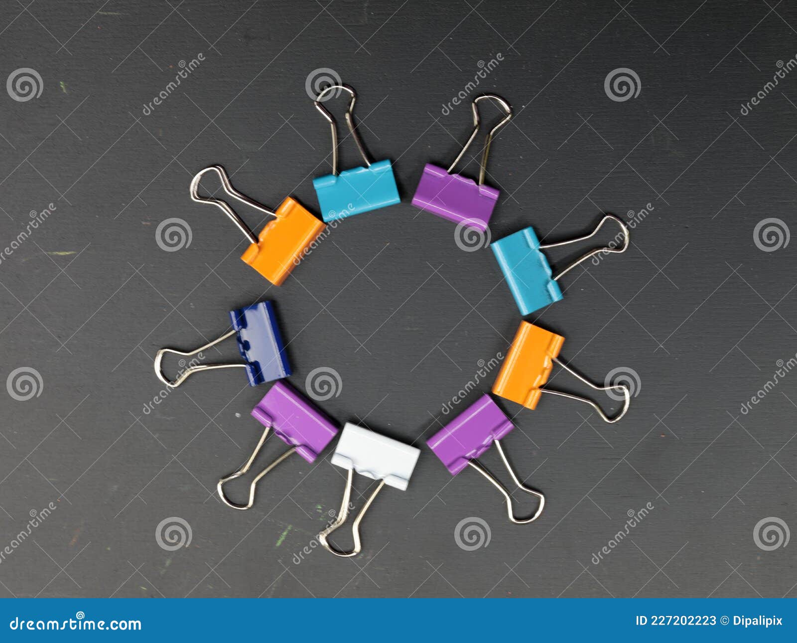 Colorful Paper Clips in a Circle Stock Image - Image of isolated, clamp ...