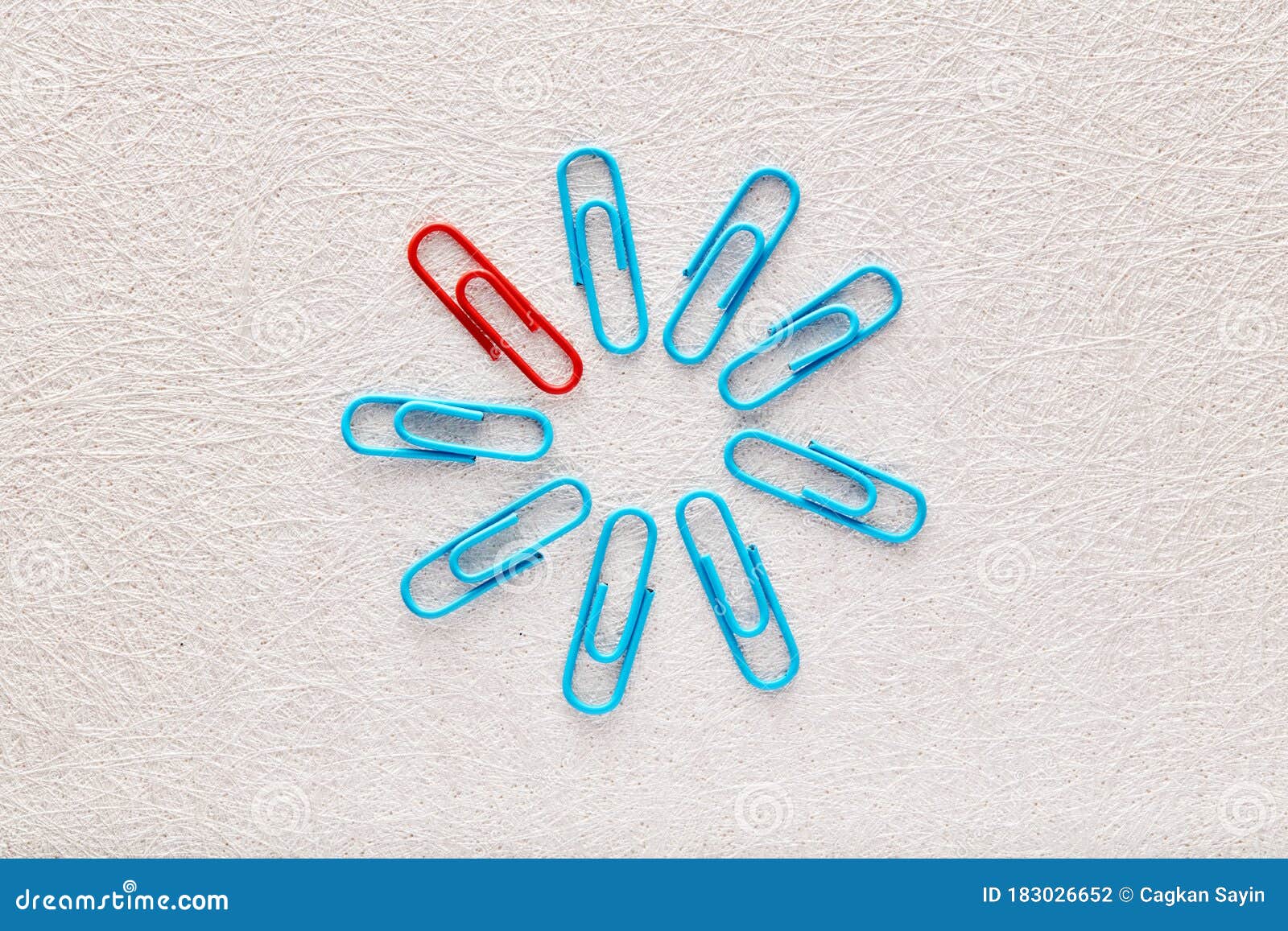 Paper Clips Designed As Arrows Pointing at Different Directions Stock ...