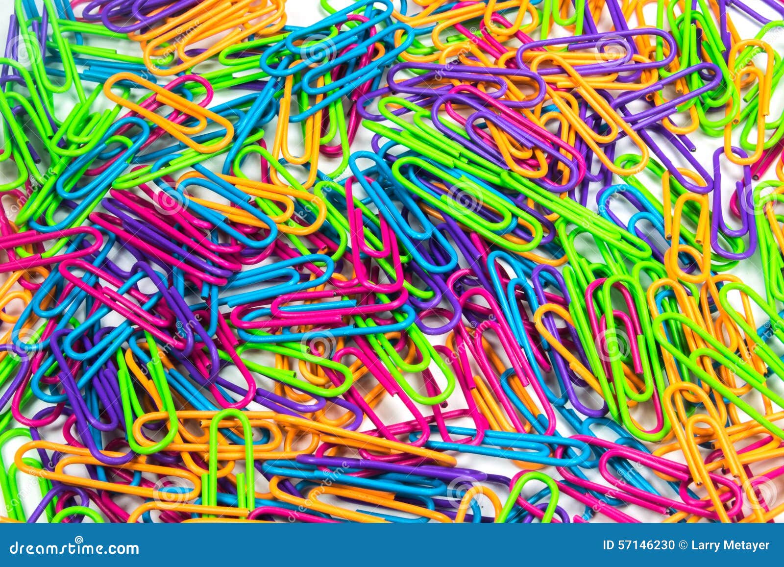 Colorful Paper Clips stock photo. Image of colors, secretary - 57146230
