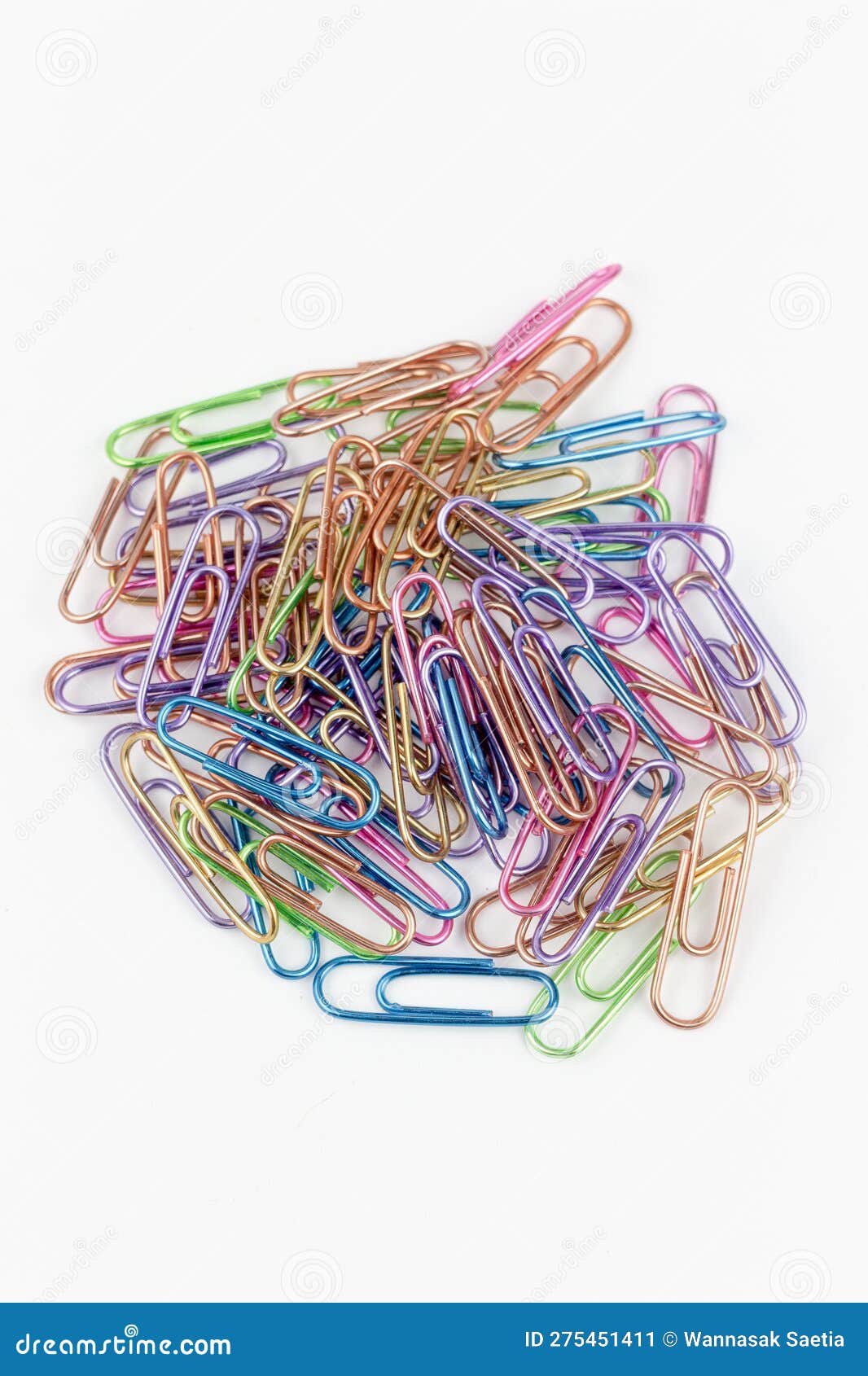 Colorful Paper Clips Isolated on White Background Stock Image - Image ...