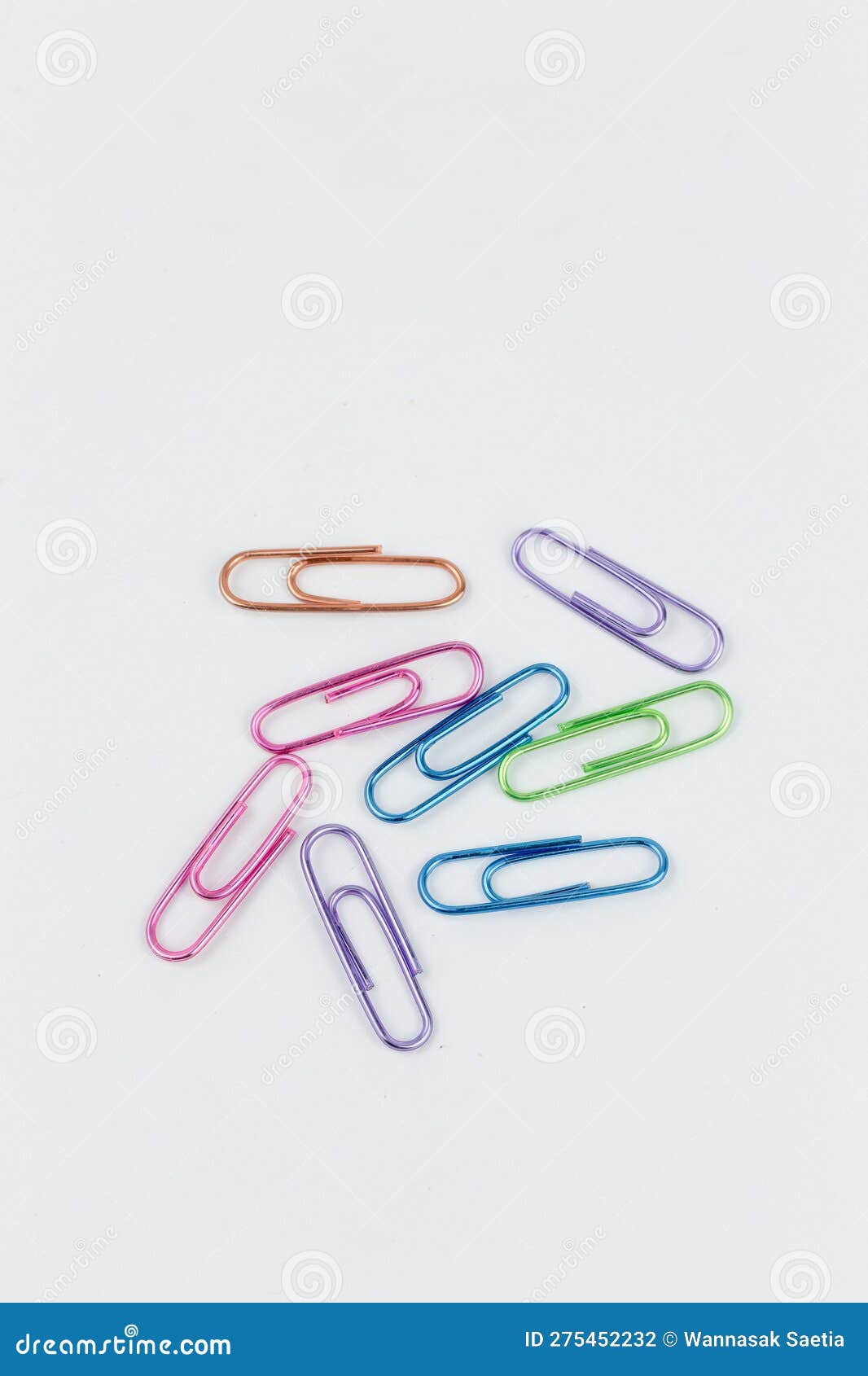 Colorful Paper Clips Isolated on White Background Stock Photo - Image ...