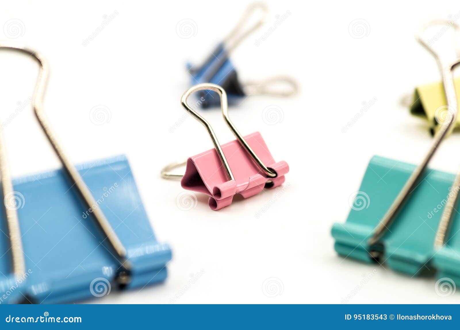 Colorful Paper Clips Scatter Stock Image - Image of bright ...