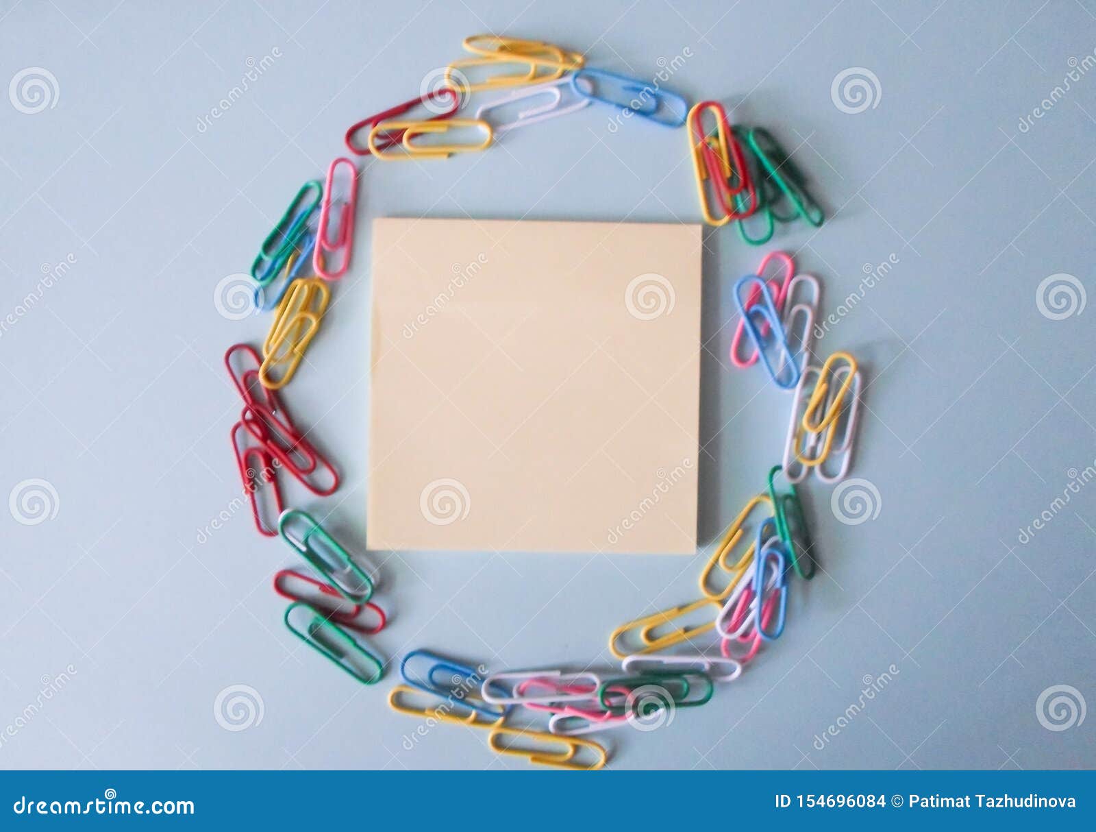 Colorful Paper Clips on a White Background in the Form of a Circle in ...