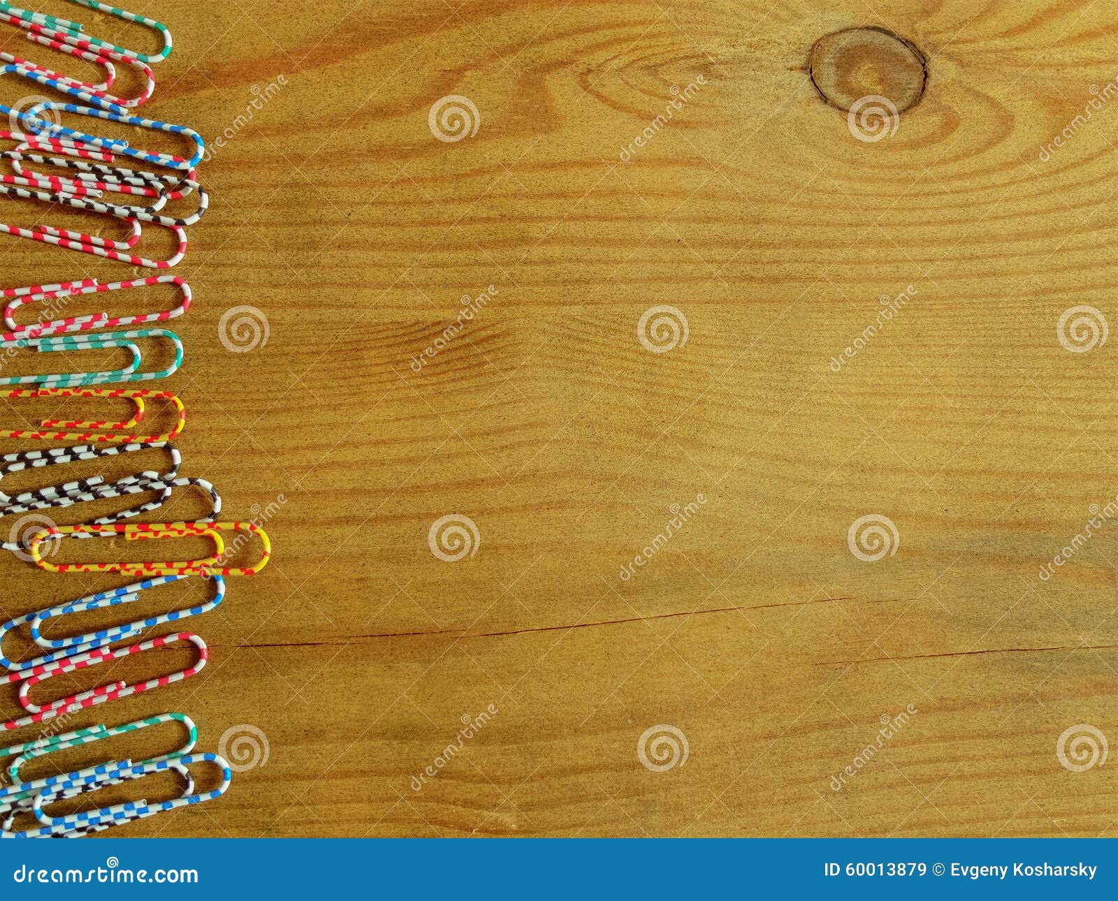 Colorful Paper Clips on Wood Background Stock Image - Image of fastener ...