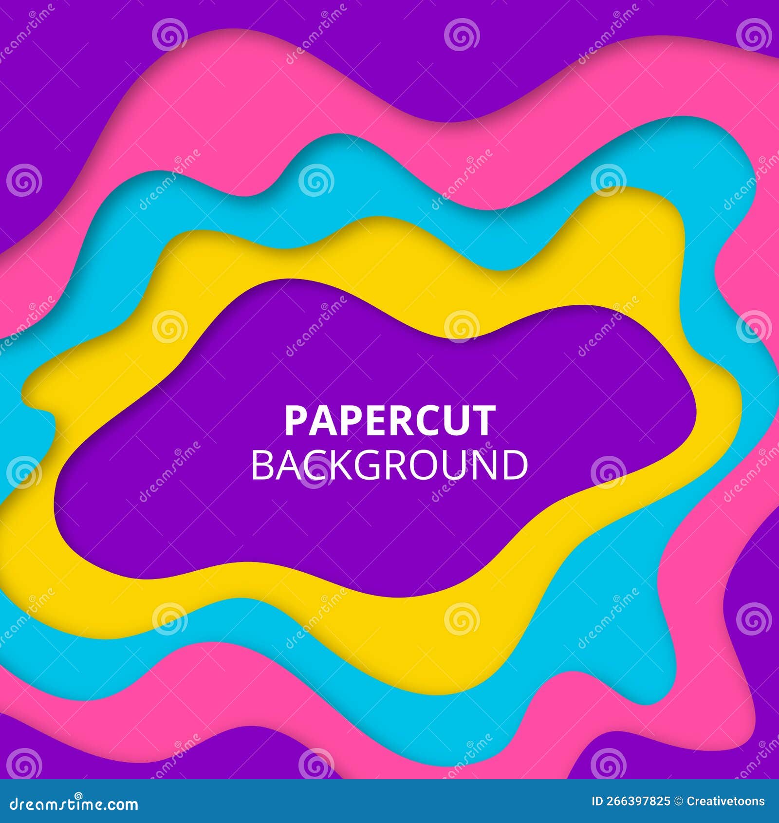 Colorful Abstract Paper Cut Background Stock Vector - Illustration of ...