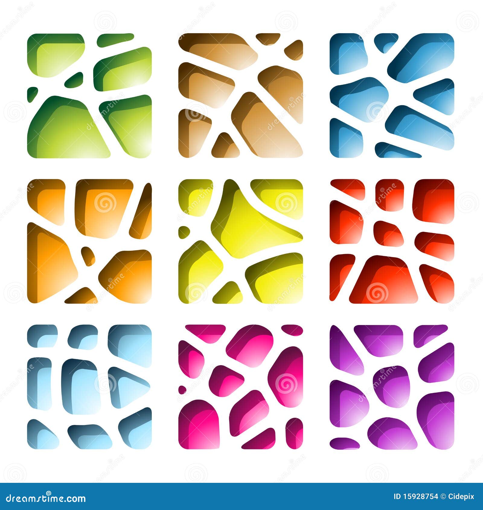 Colorful Paper Cutouts stock vector. Illustration of abstract - 15928754