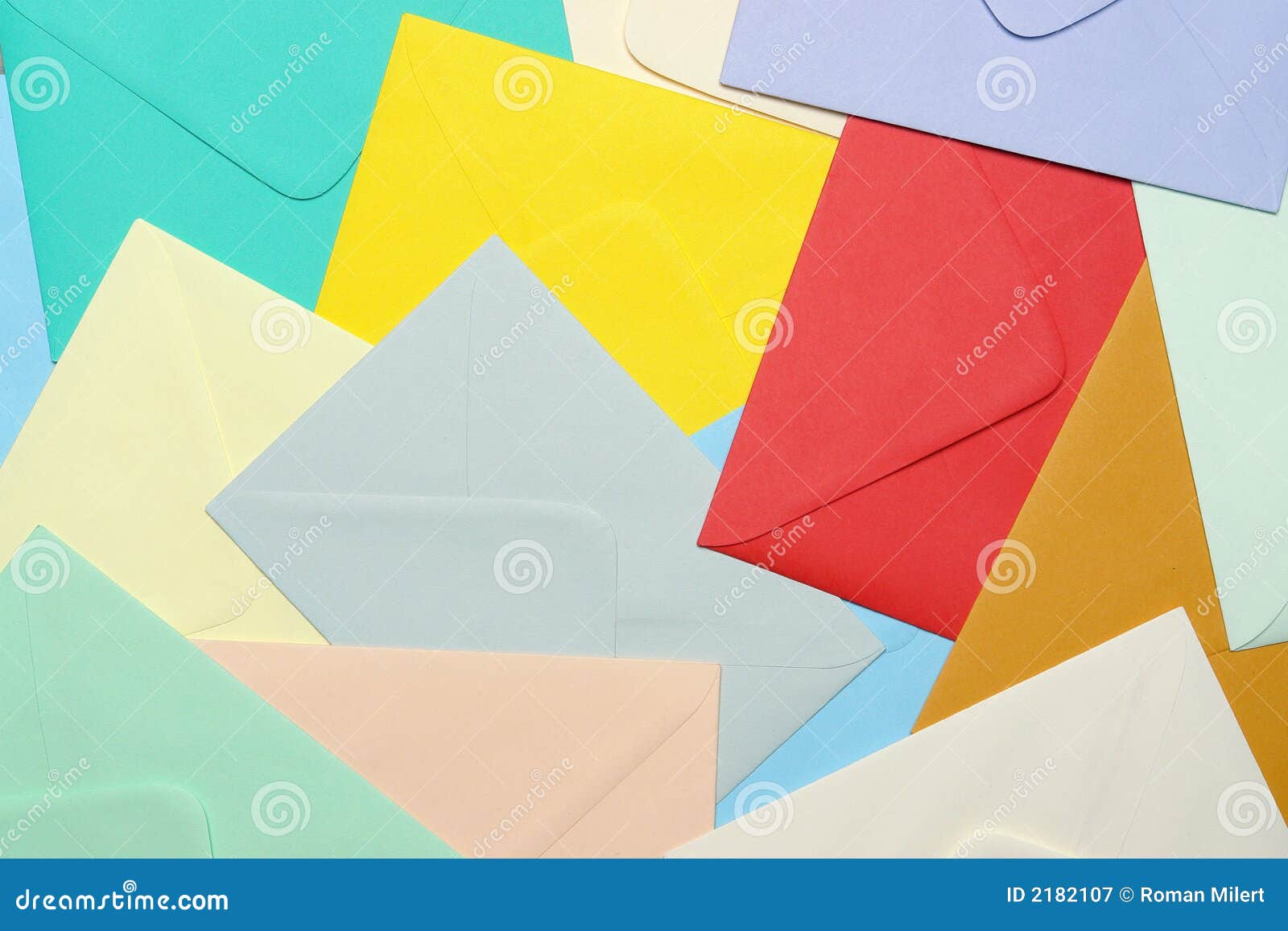 Colorful paper envelopes stock image. Image of envelope - 2182107