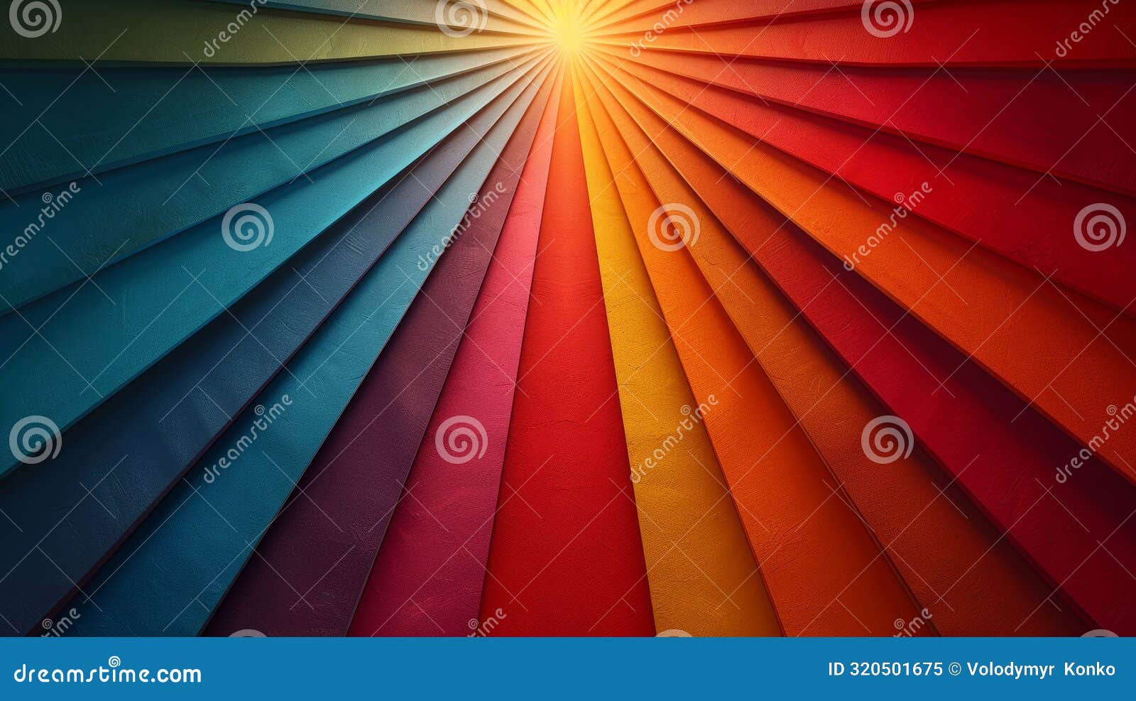 Colorful Paper Fan Design with Sunburst Effect Stock Illustration ...