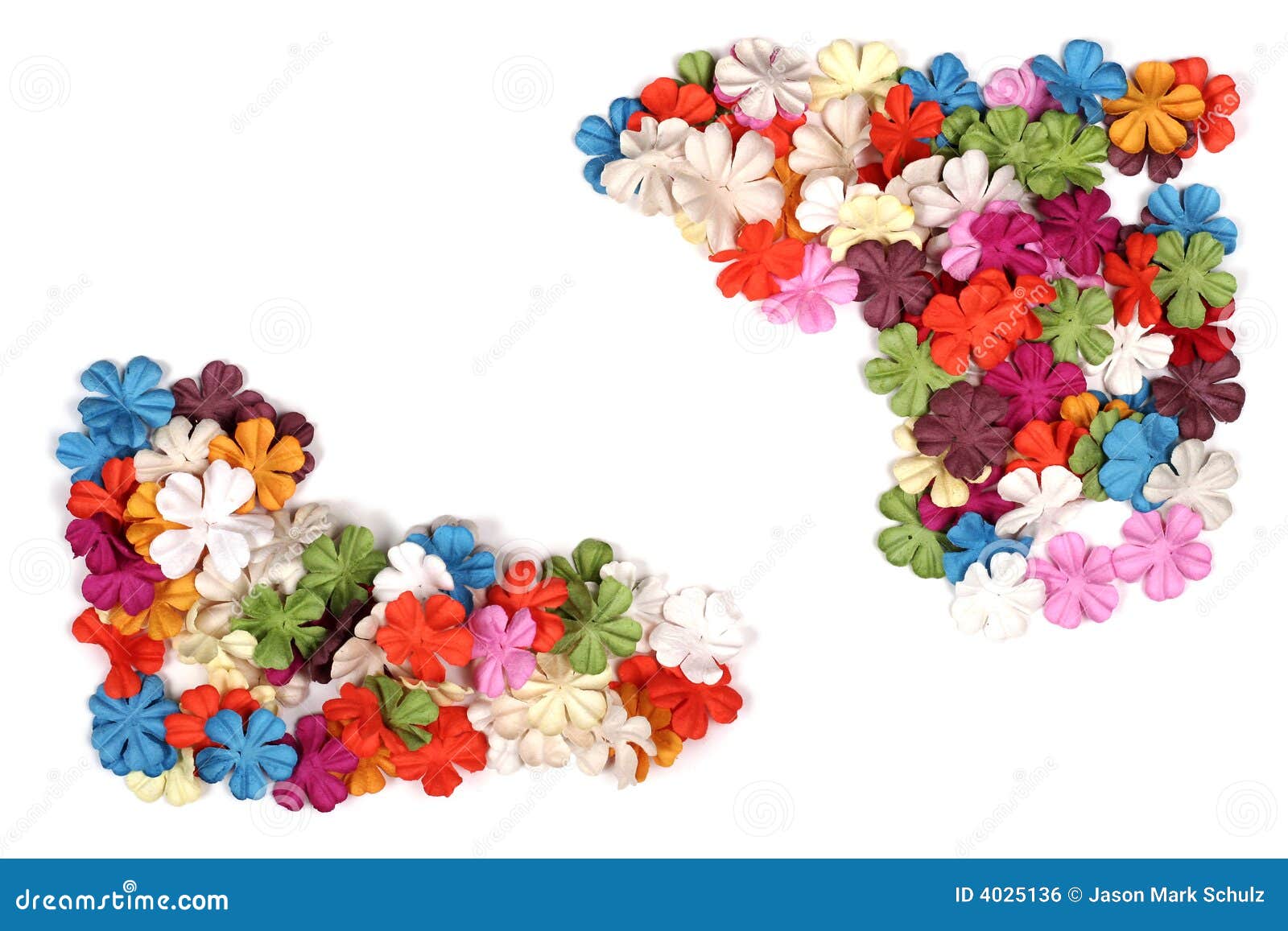Colorful Paper Flower Corners Stock Photo - Image of corners, green ...